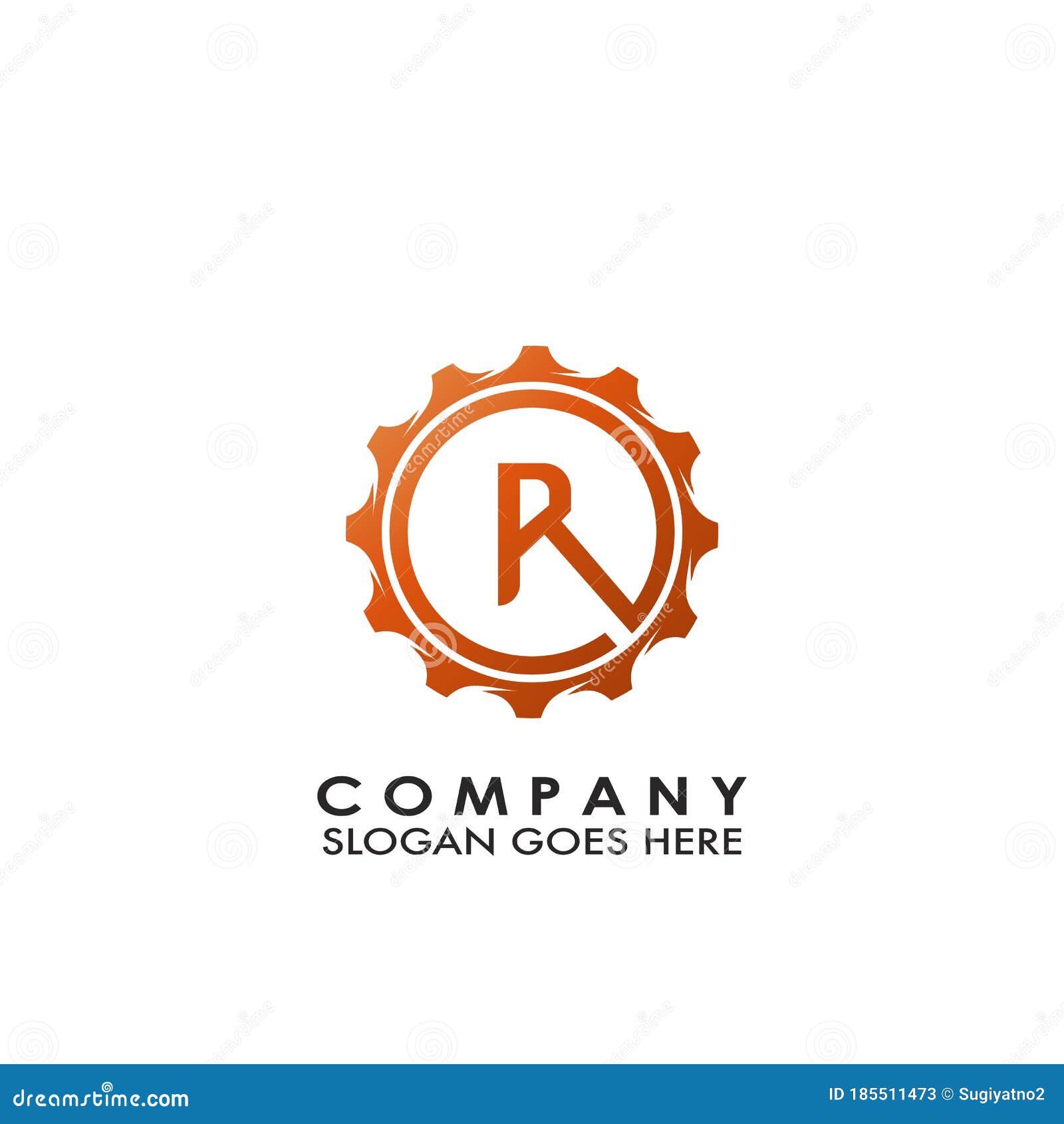 Letter R Logo. Modern Techno Gear Initial Logo Template Design Stock ...