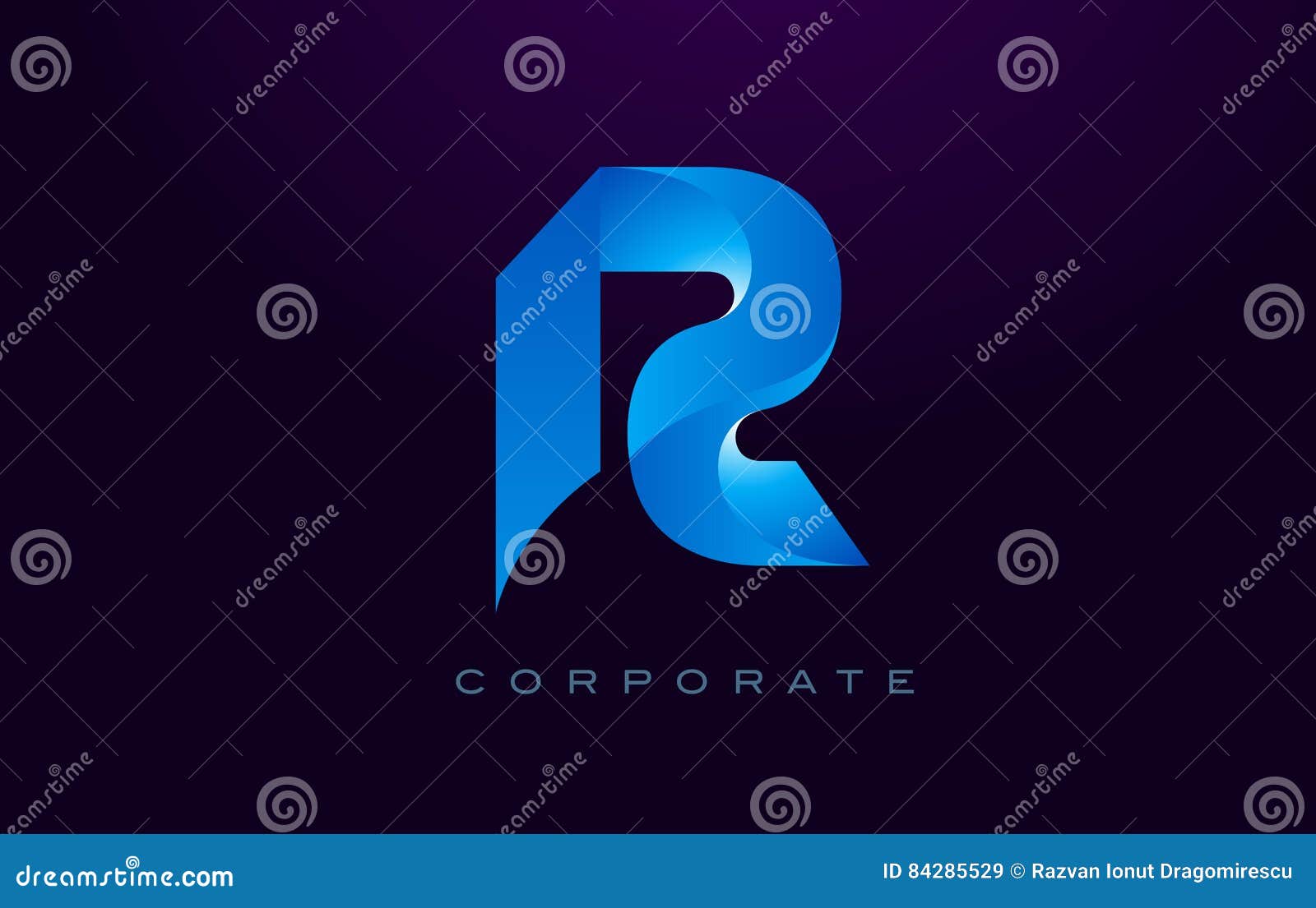 Letter R Logo. R Letter Design Vector Stock Vector - Illustration of ...