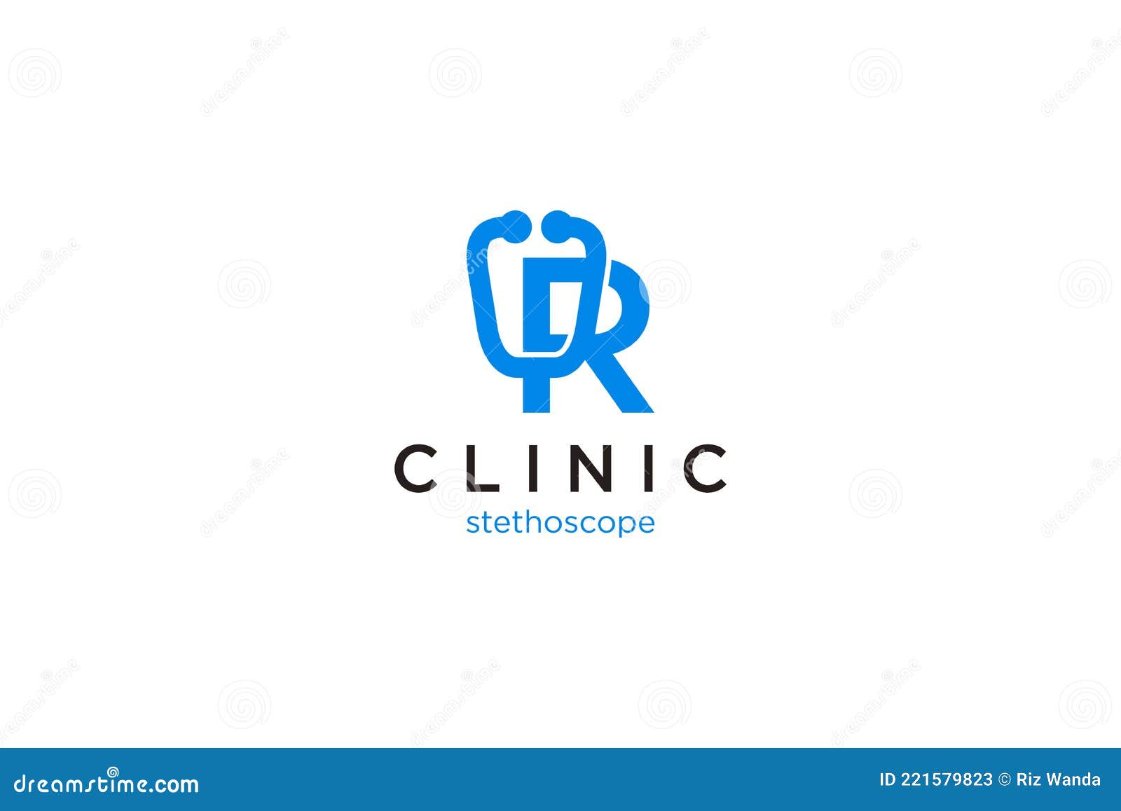 Letter R Logo with Stethoscope for Medical and Pharmacy Stock Vector ...
