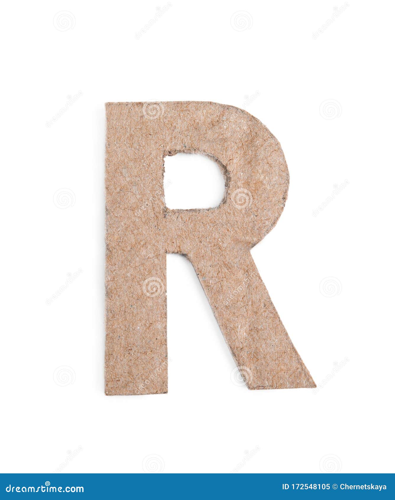 Letter R Made of Cardboard Isolated Stock Image - Image of paper ...