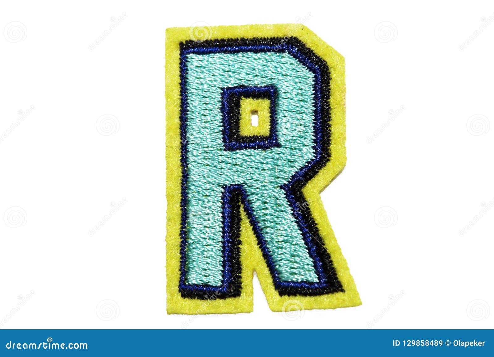 Letter R Made from Felt and Isolated Stock Image - Image of colorful ...