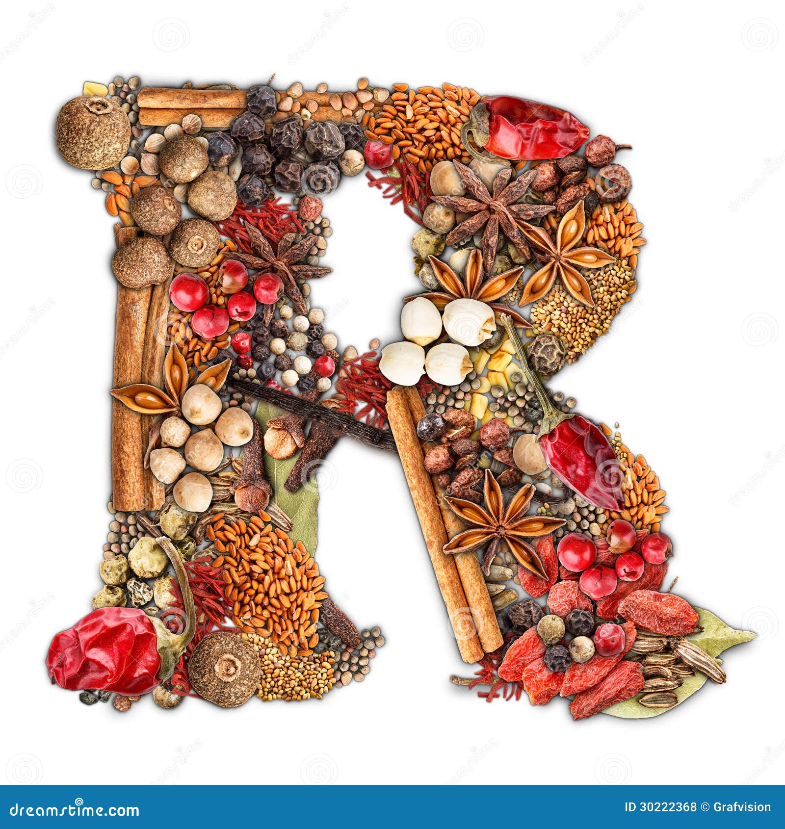 Spices letter stock photo. Image of isolated, sichuan - 30222368