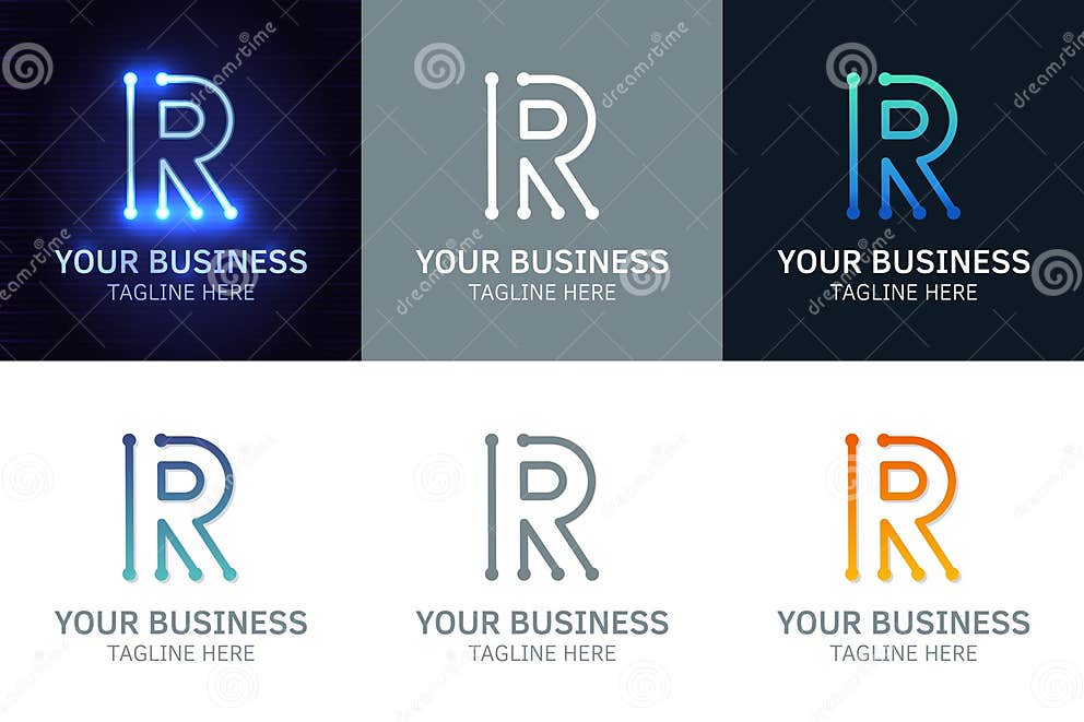 Letter R Minimal Logo Icon Design. Vector Template Graphic Elements ...