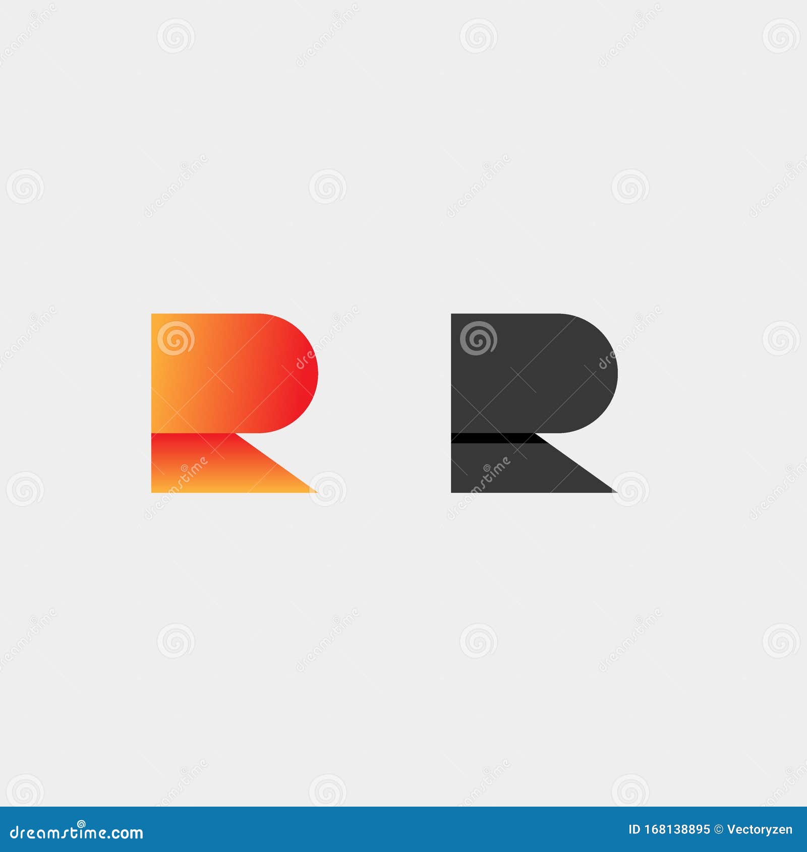 Letter R Monogram Simple Vector Logo Template Stock Vector ...