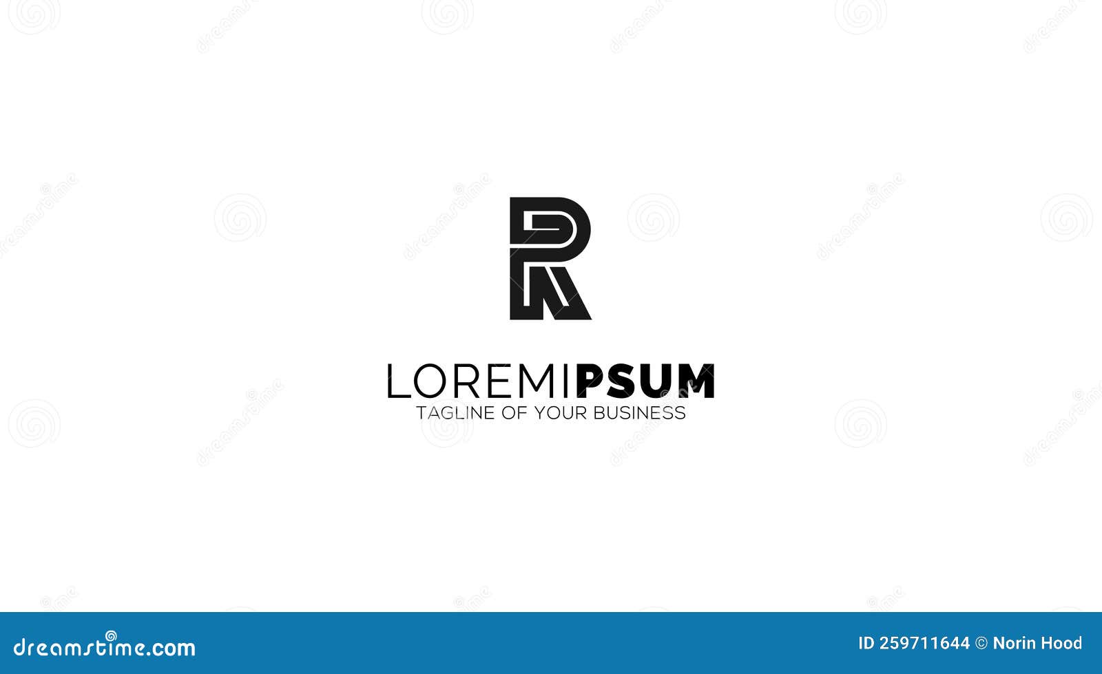 Letter R Negative Space Minimalist Logo Icon Design Template Elements ...
