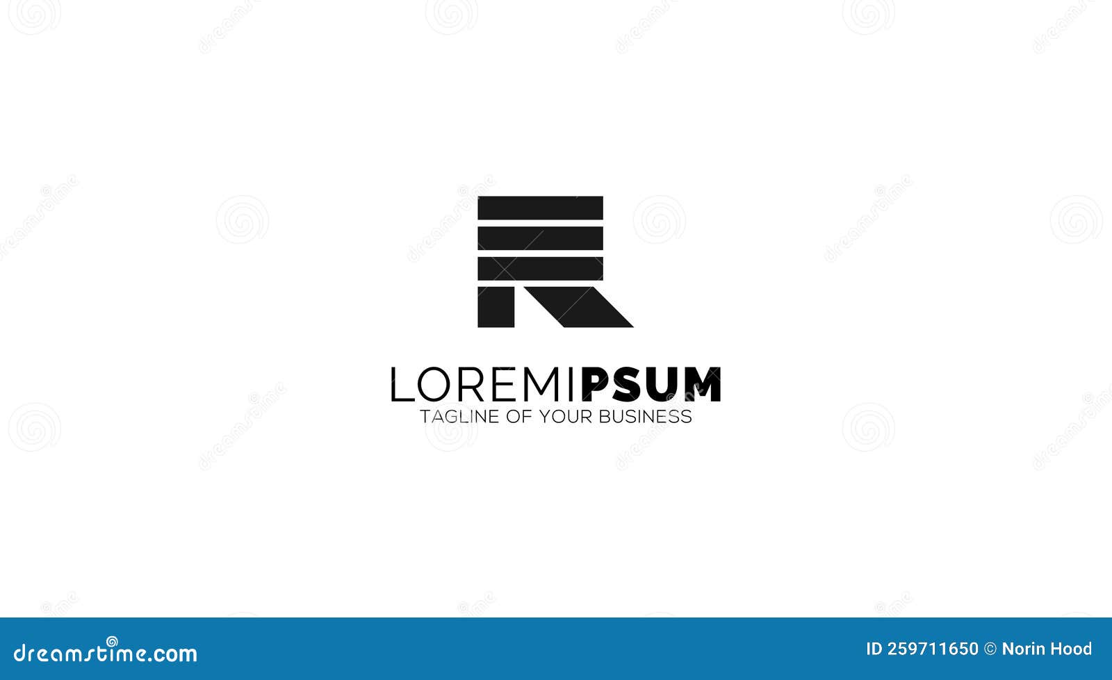 Letter R Negative Space Minimalist Logo Icon Design Template Elements ...