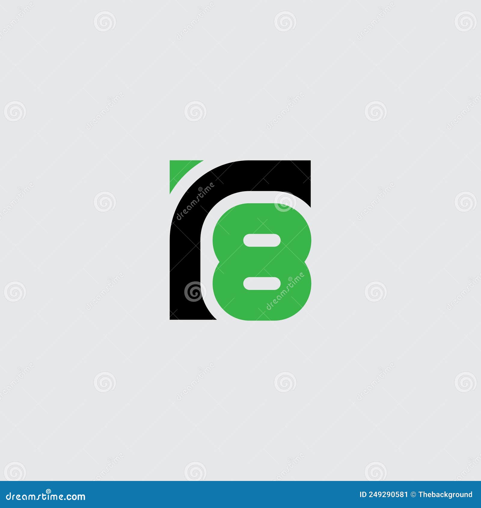 Letter R and Number 8 - Logo. R8 - Logotype. 8R - Design Element or ...