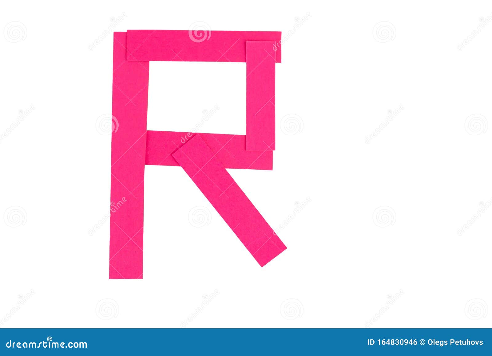 Letter R from Parts of Red Paper Stock Photo - Image of paper, colorful ...