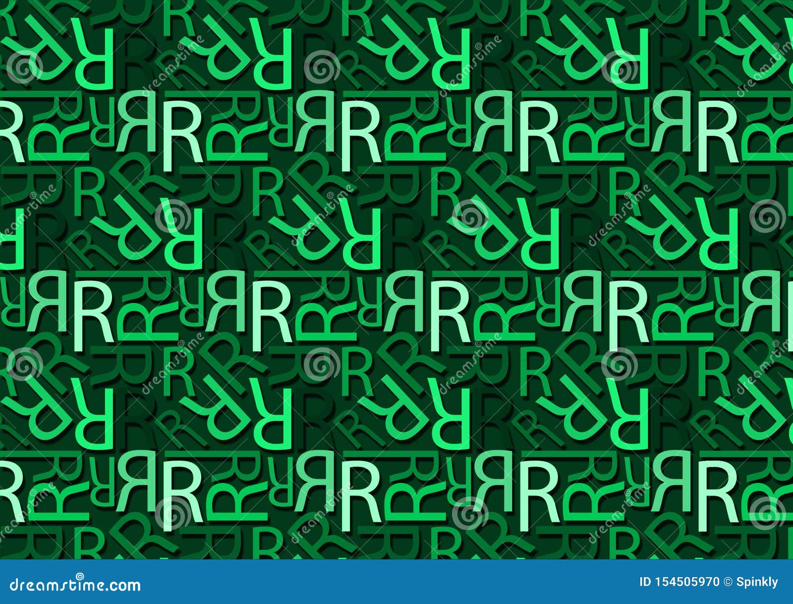 Letter R Pattern in Different Colored Green Shades for Wallpaper Stock ...