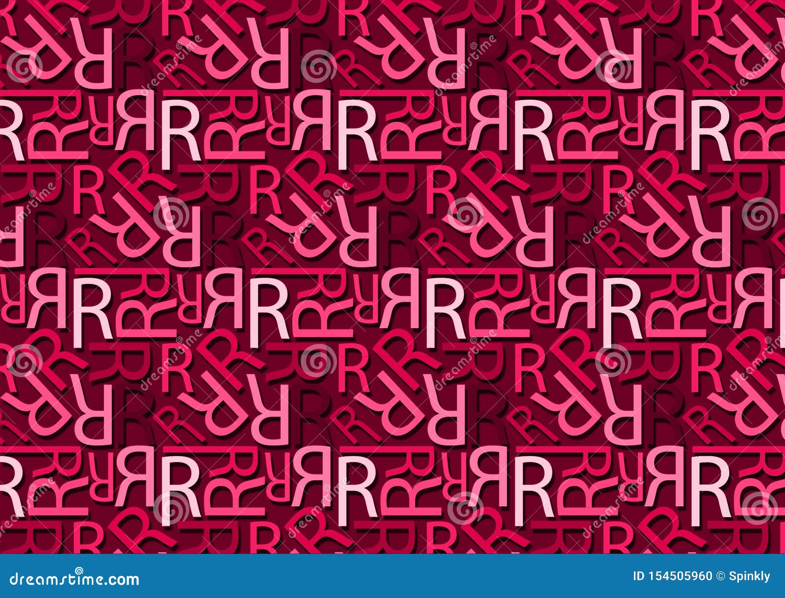 Letter R Pattern in Different Colored Pink Shades for Wallpaper Stock ...