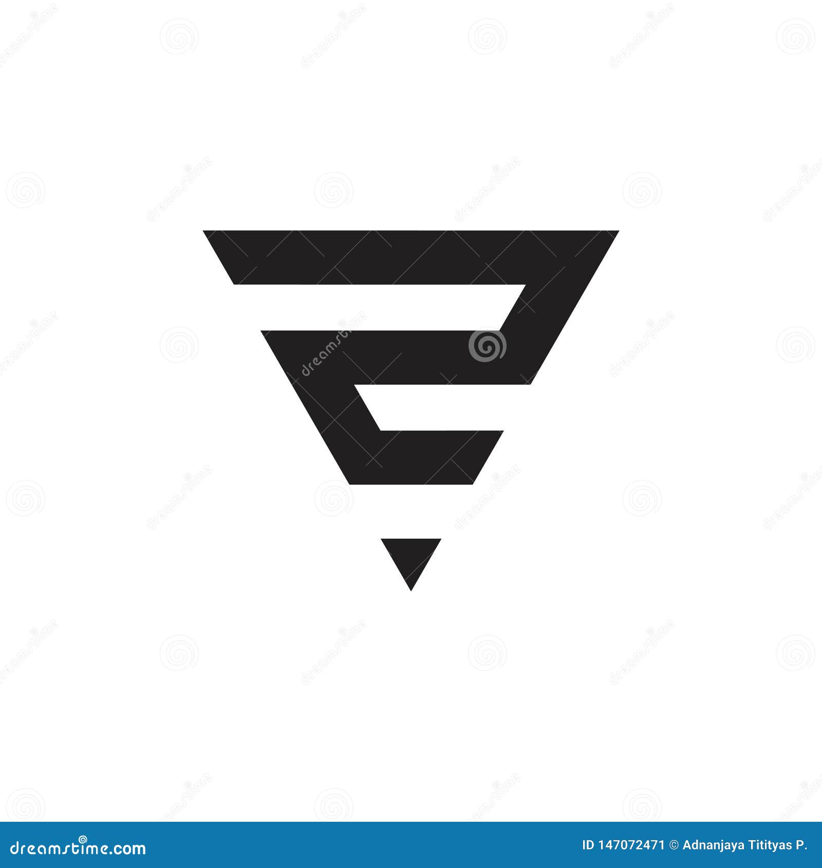 Letter R Pencil Shape Geometric Logo Vector Stock Vector - Illustration ...