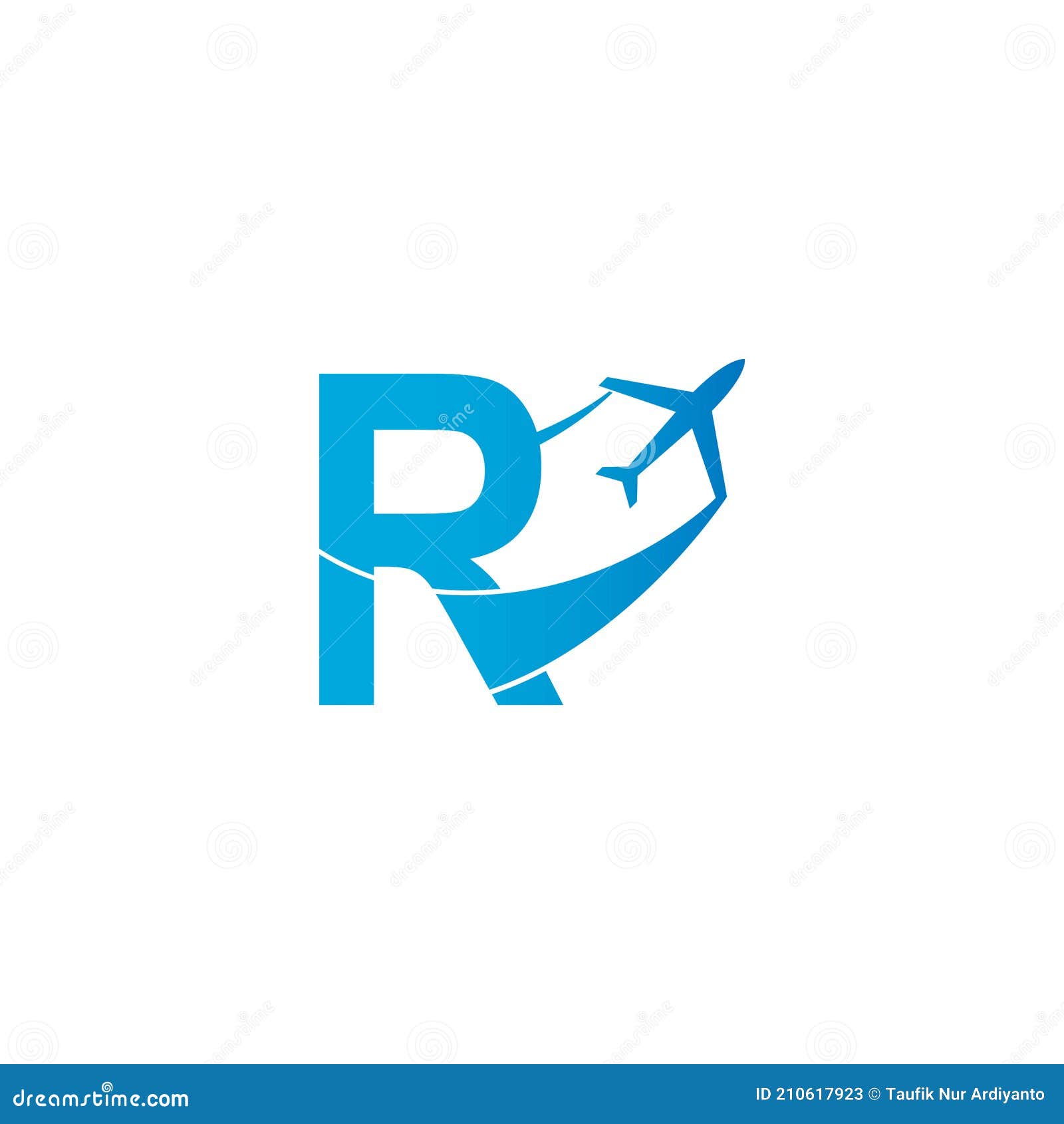 Letter R with Plane Logo Icon Design Vector Illustration Stock Vector ...