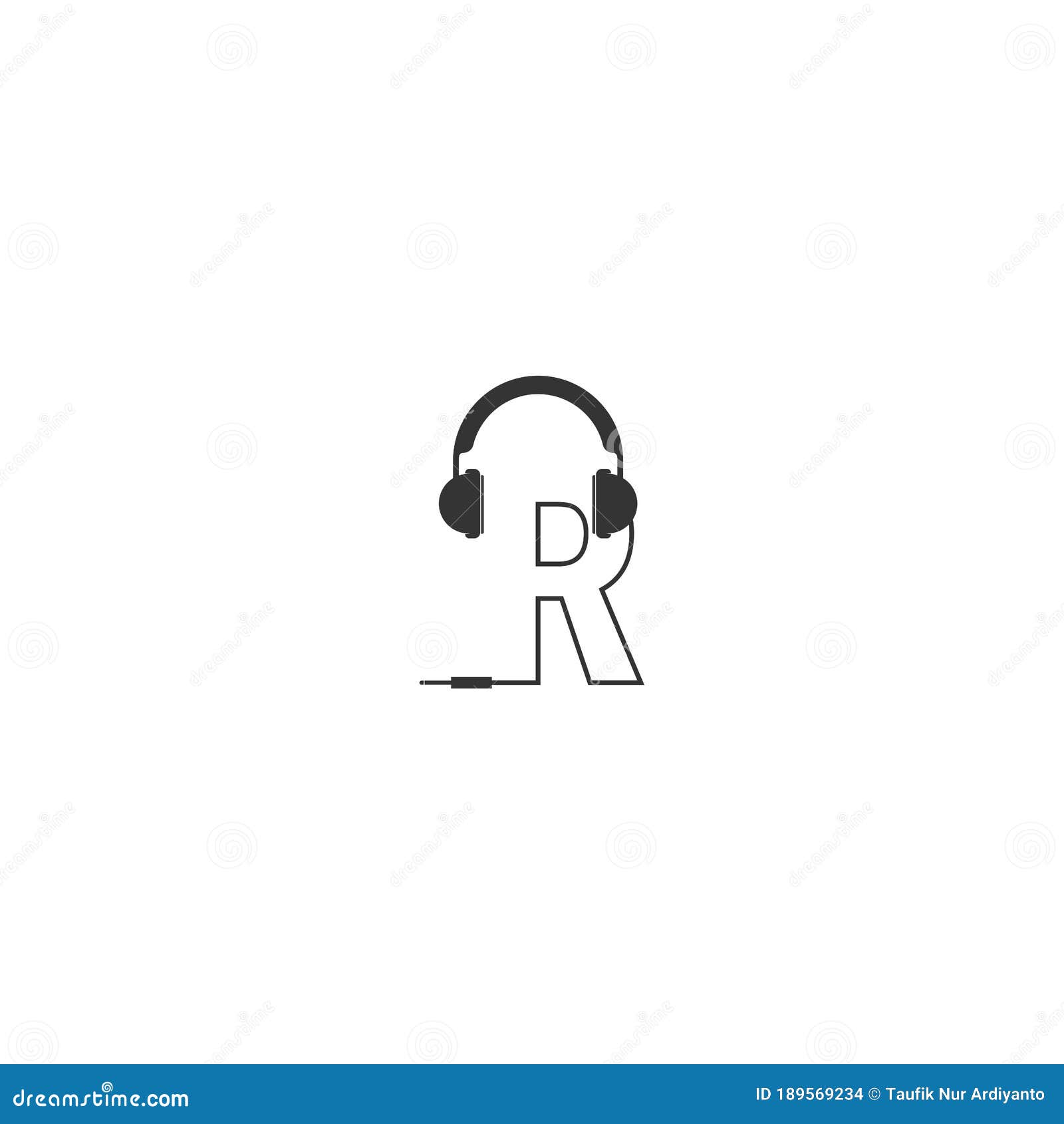 Letter R and podcast logo stock vector. Illustration of creative ...