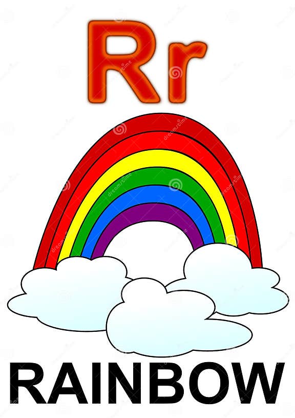Letter R rainbow stock illustration. Illustration of chrome - 17913244