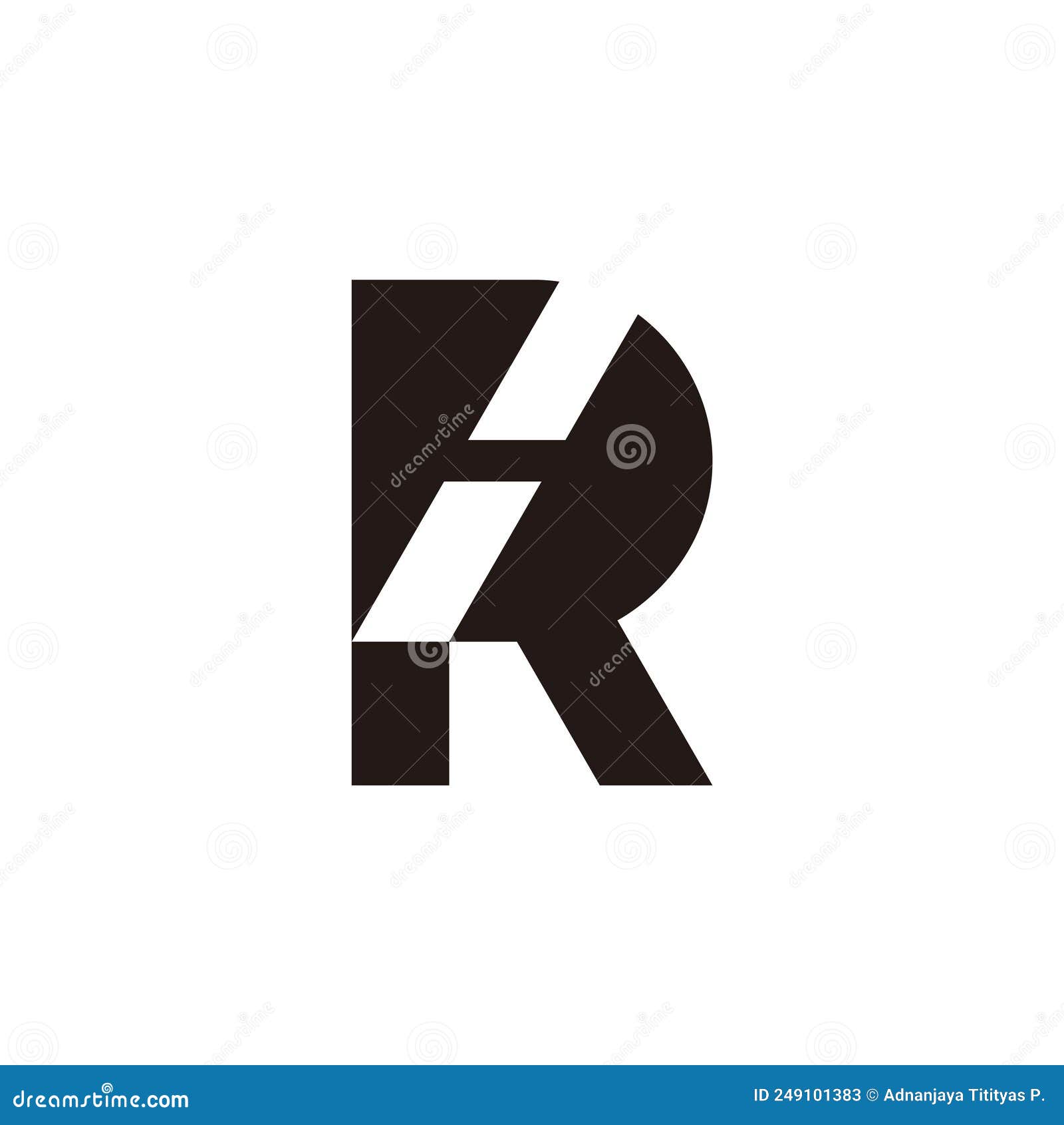 Letter R Road Street Simple Geometric Logo Vector Stock Vector ...