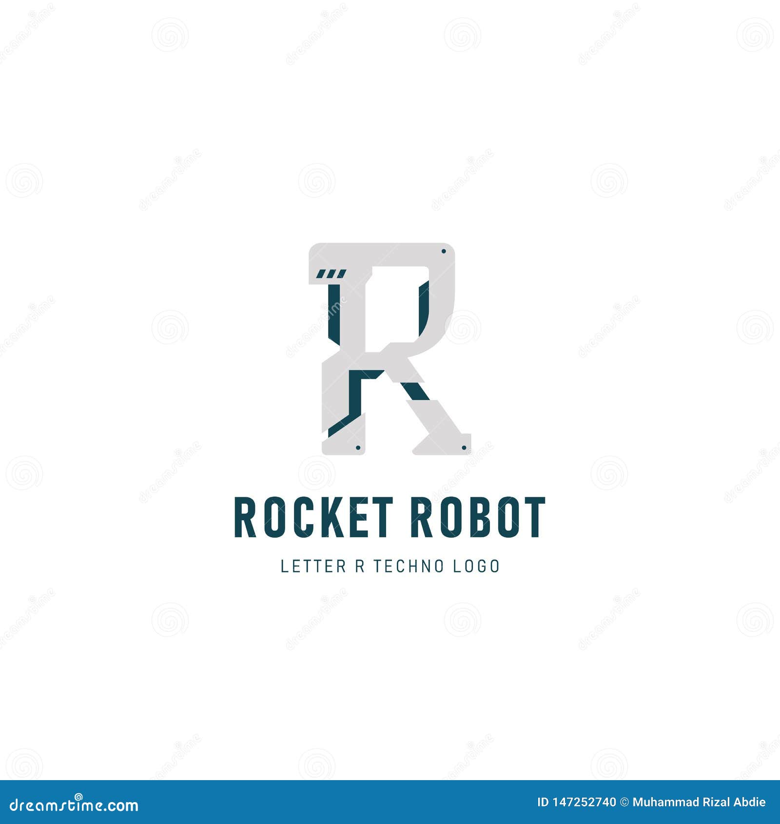 Letter R Robot Techno Logo, Logotype Identity Initial Symbol Sign ...