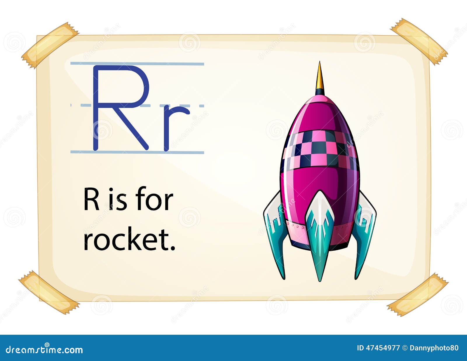 A letter R for rocket stock vector. Illustration of reading - 47454977