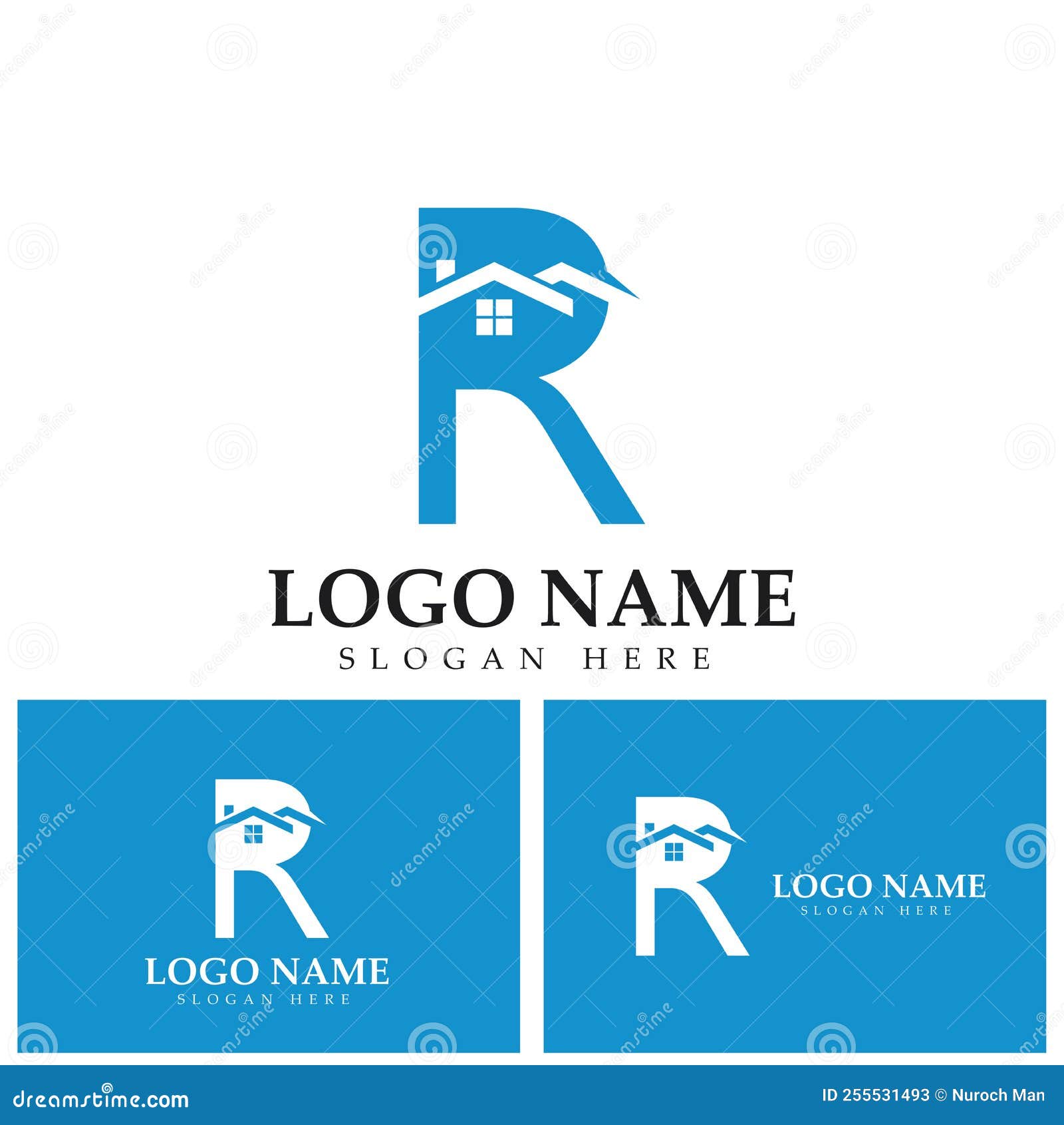 Letter R and Roof Logo Vector. Stock Vector - Illustration of abstract ...