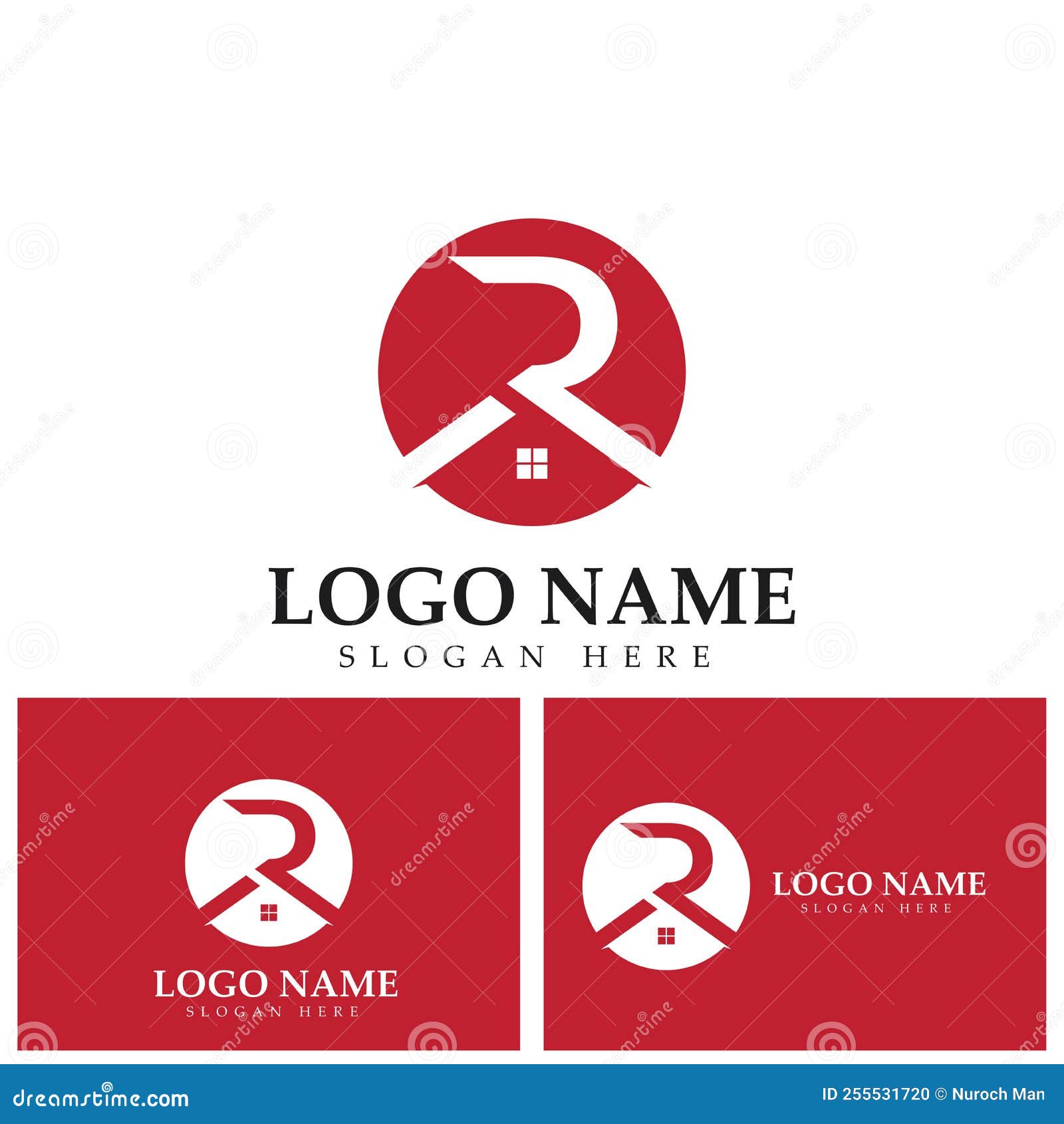 Letter R and Roof Logo Vector. Stock Vector - Illustration of home ...