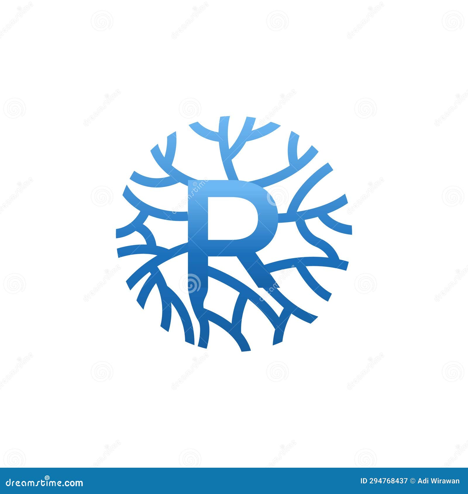 Letter R with Root Logo Design Vector Stock Vector - Illustration of ...