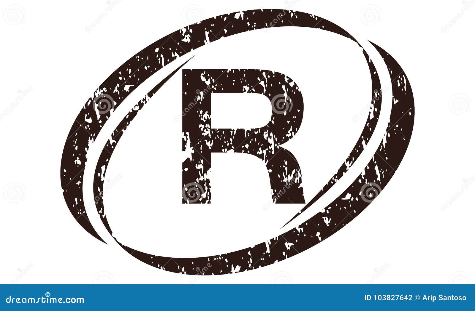 Letter R Rough Logo stock vector. Illustration of company - 103827642