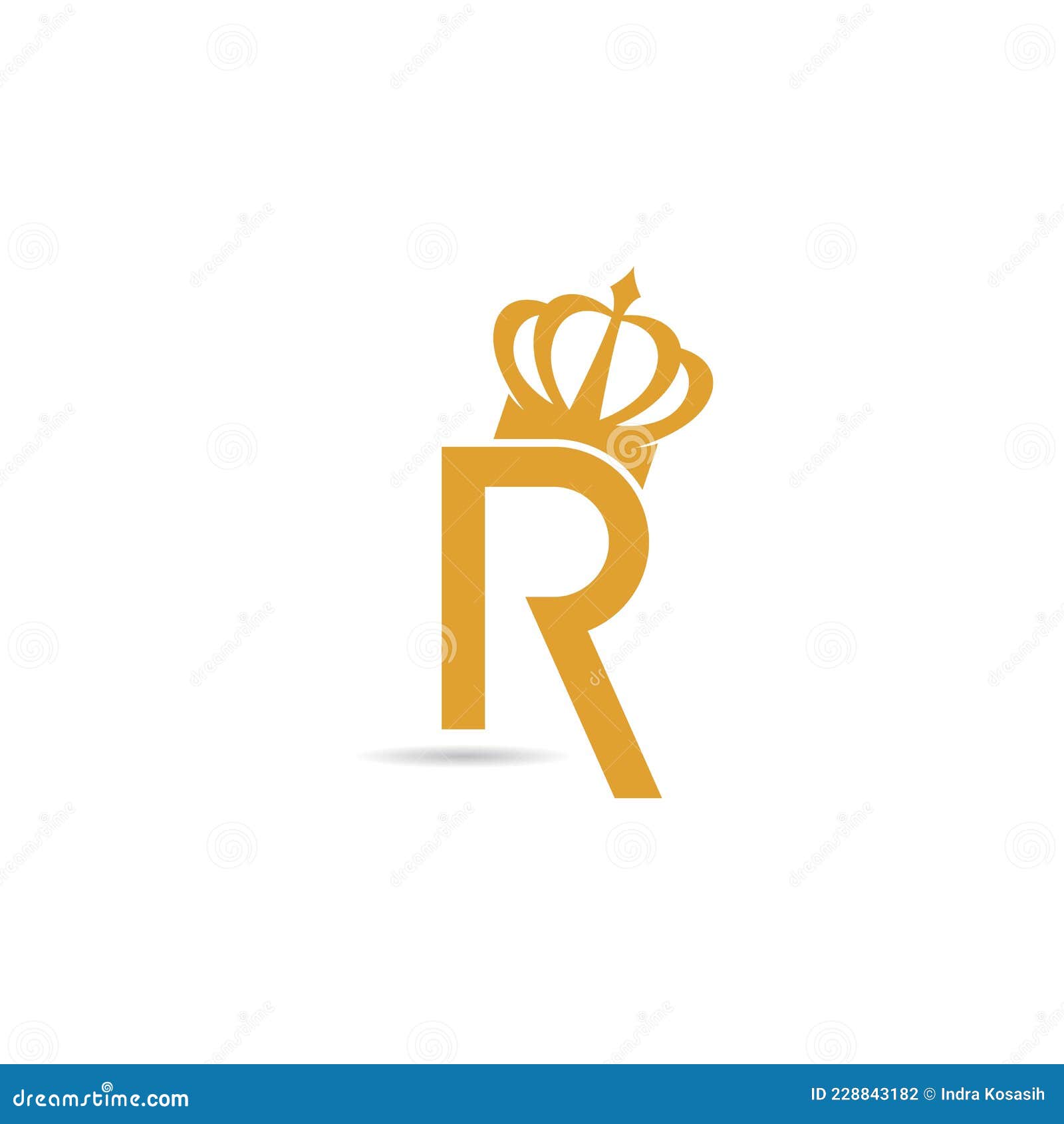 Letter R Royal Logo Vector Icon Illustration Stock Vector ...