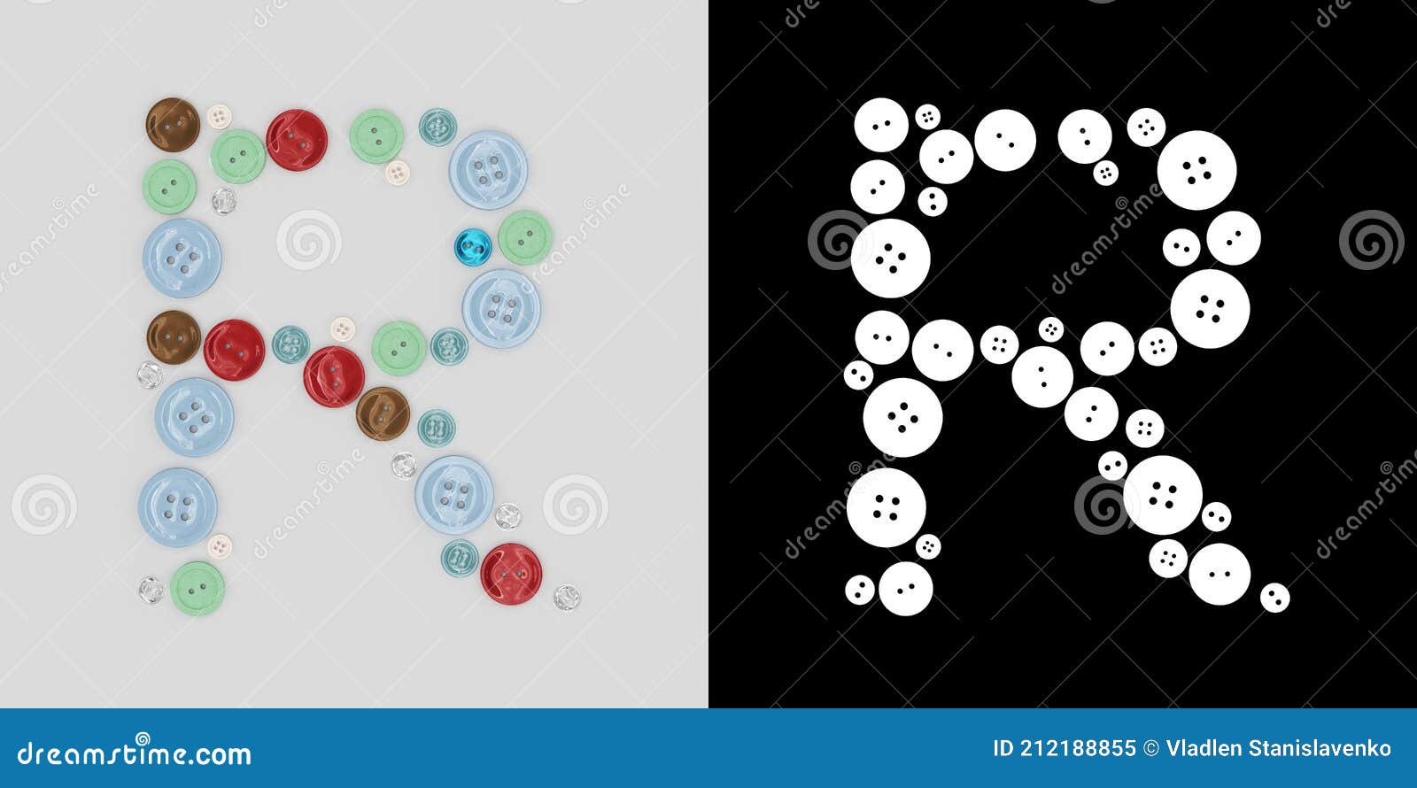 Letter E Of Sewing Button Alphabet. Alphabet From Buttons . Letter From ...