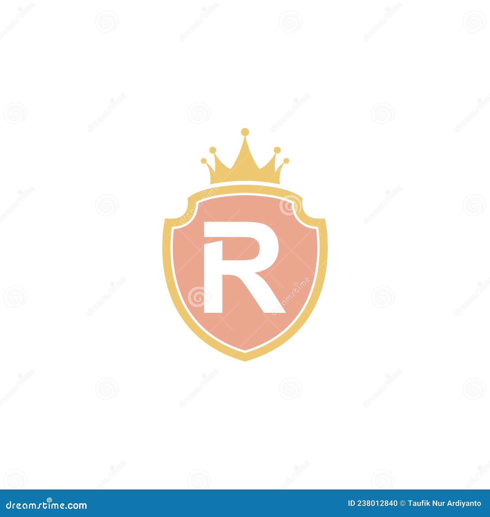 Letter R with Shield Icon Logo Design Illustration Stock Illustration ...