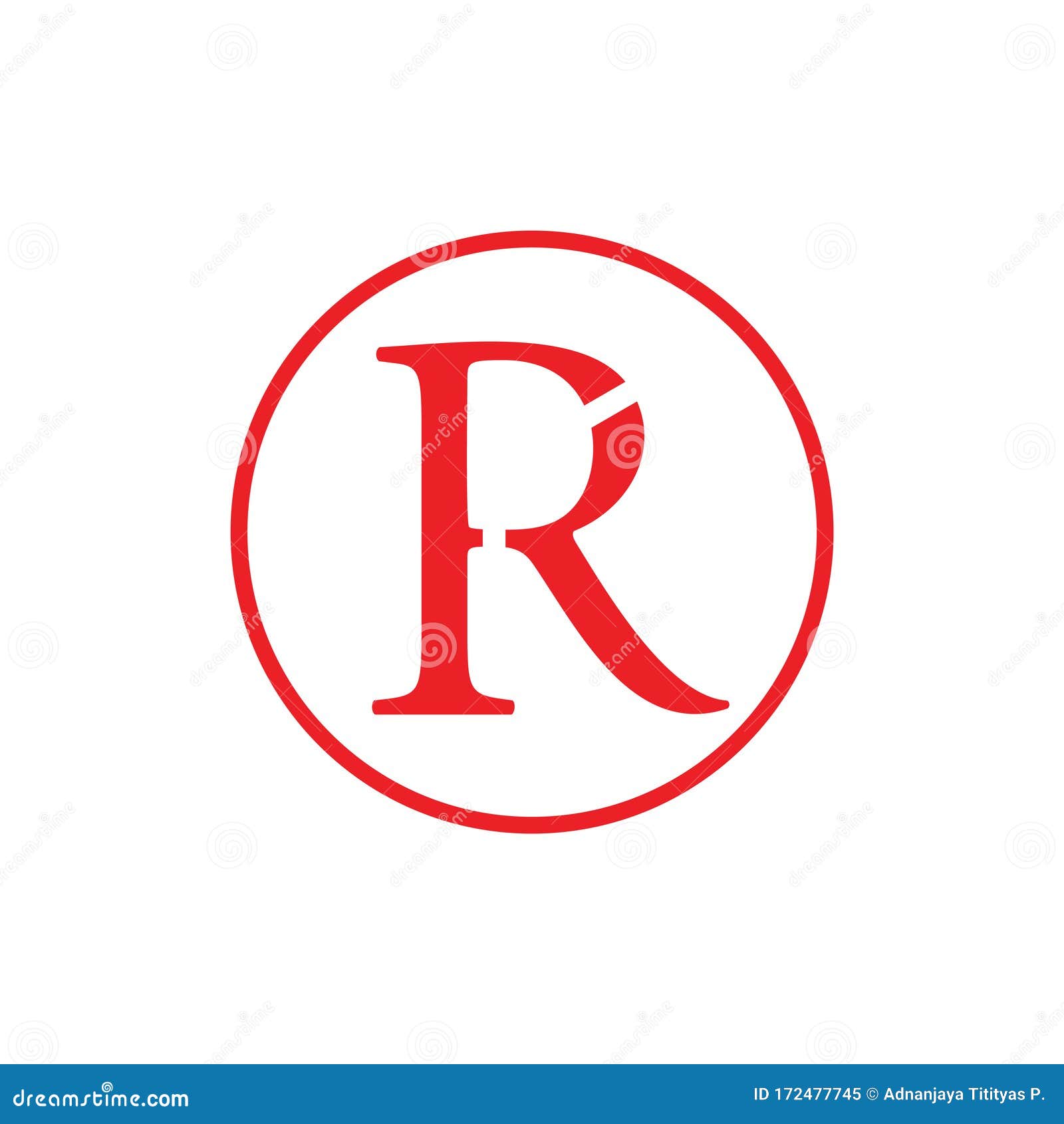 Letter R Simple Circle Logo Vector Stock Vector - Illustration of shape ...