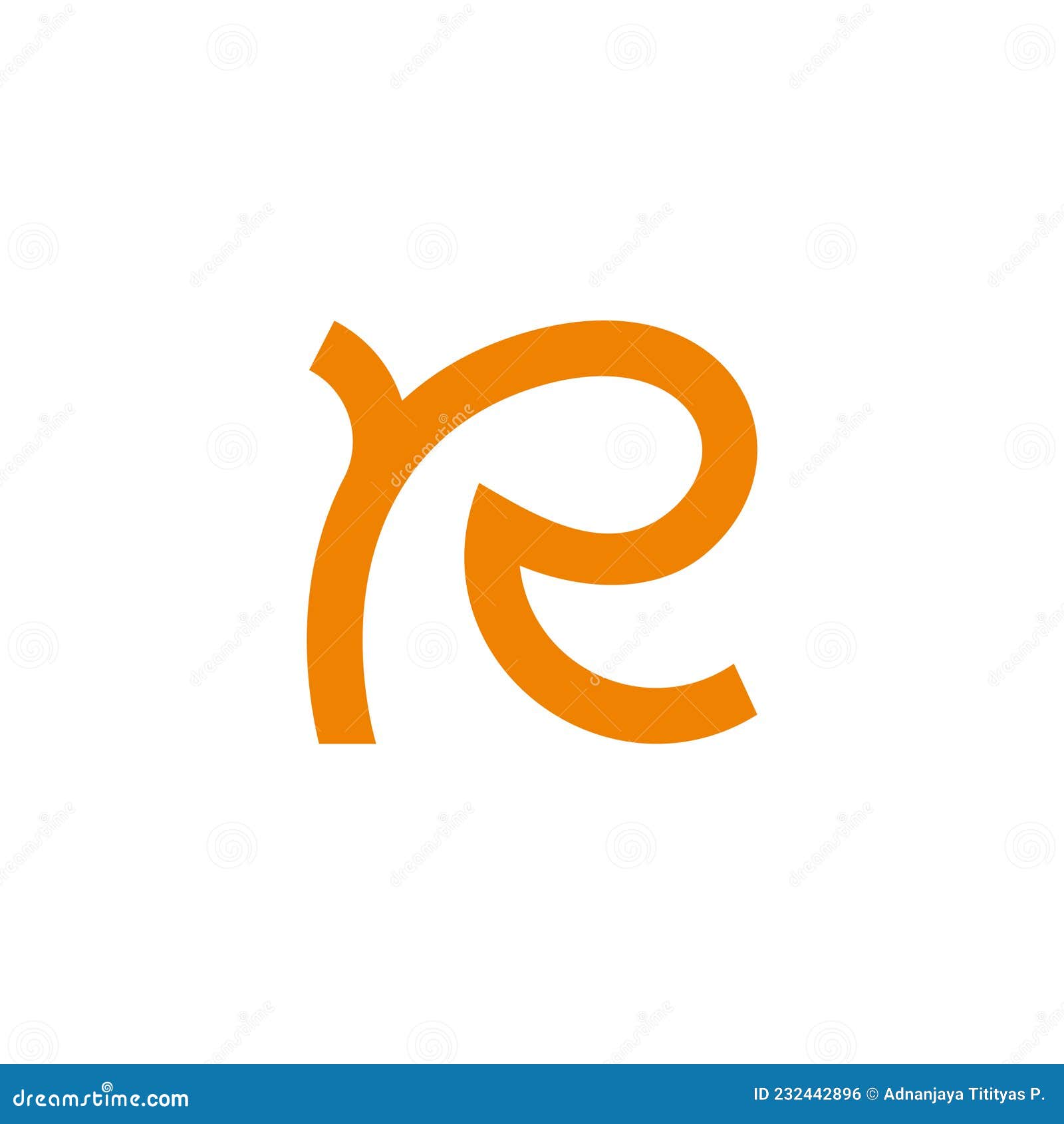 Letter R Simple Curves Line Design Logo Vector Stock Vector ...