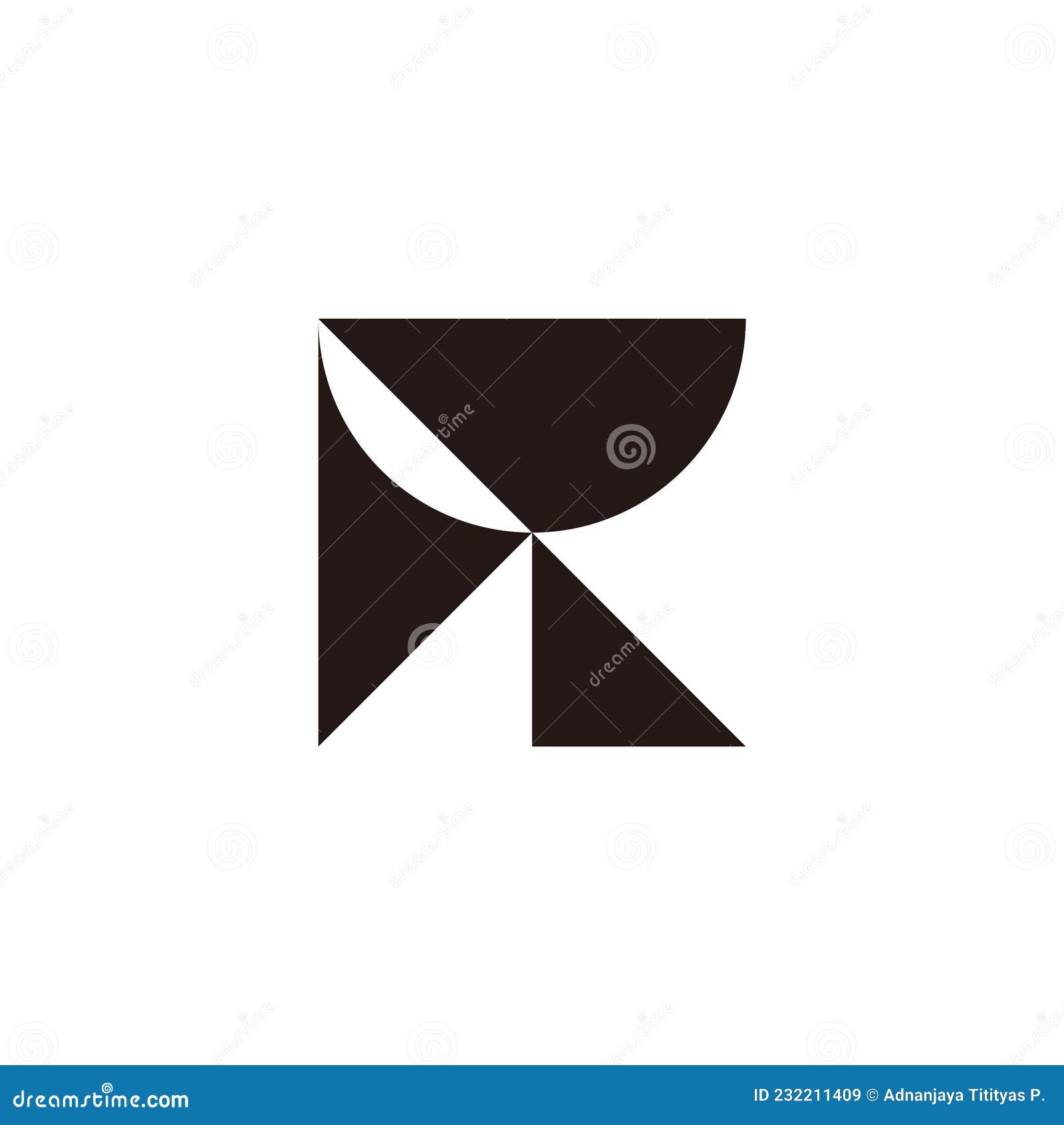 Letter R Simple Geometric Basic Shape Logo Vector Stock Vector ...