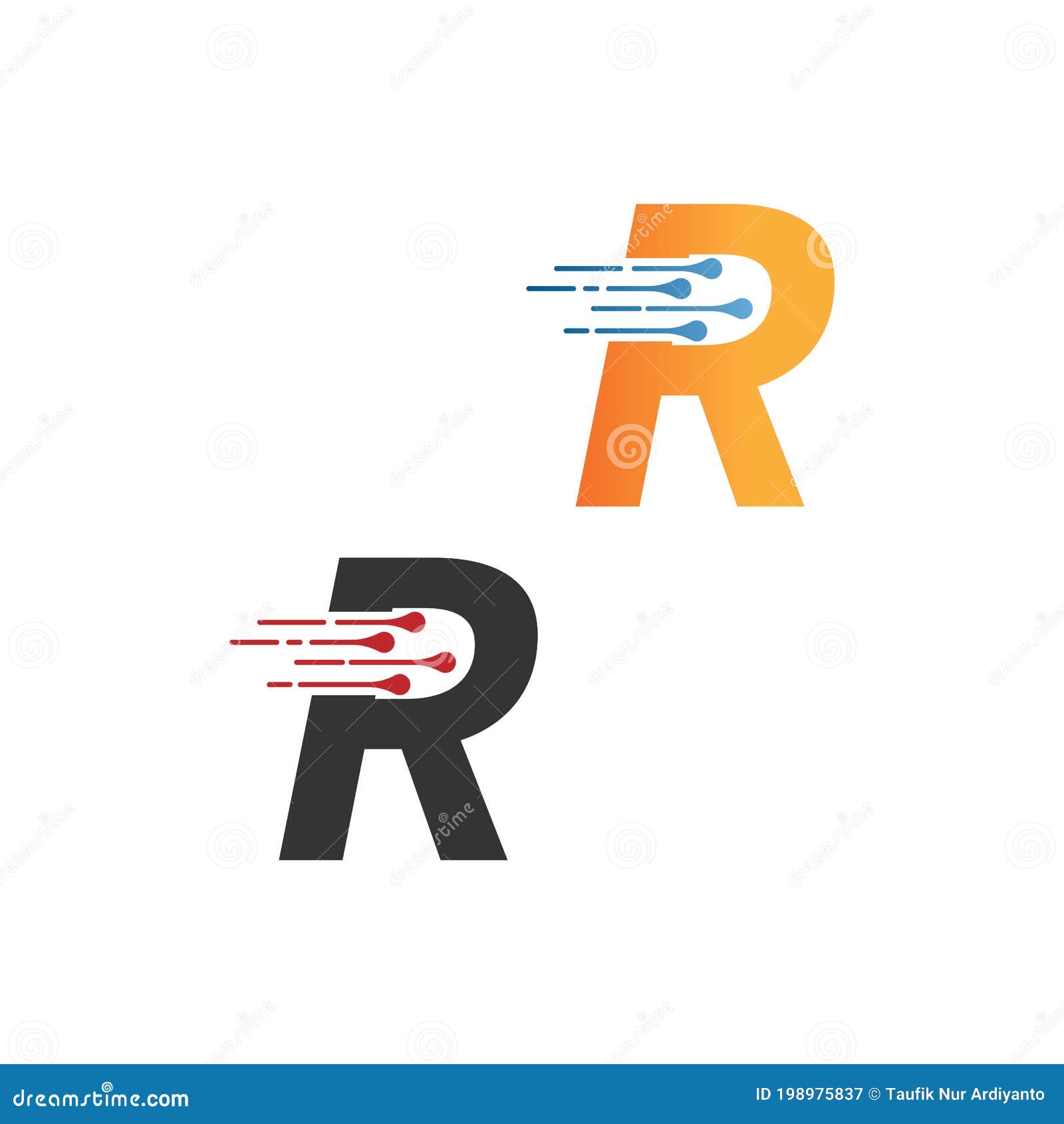 Letter R Simple Tech Logo with Circuit Lines Style Icon Stock Vector ...