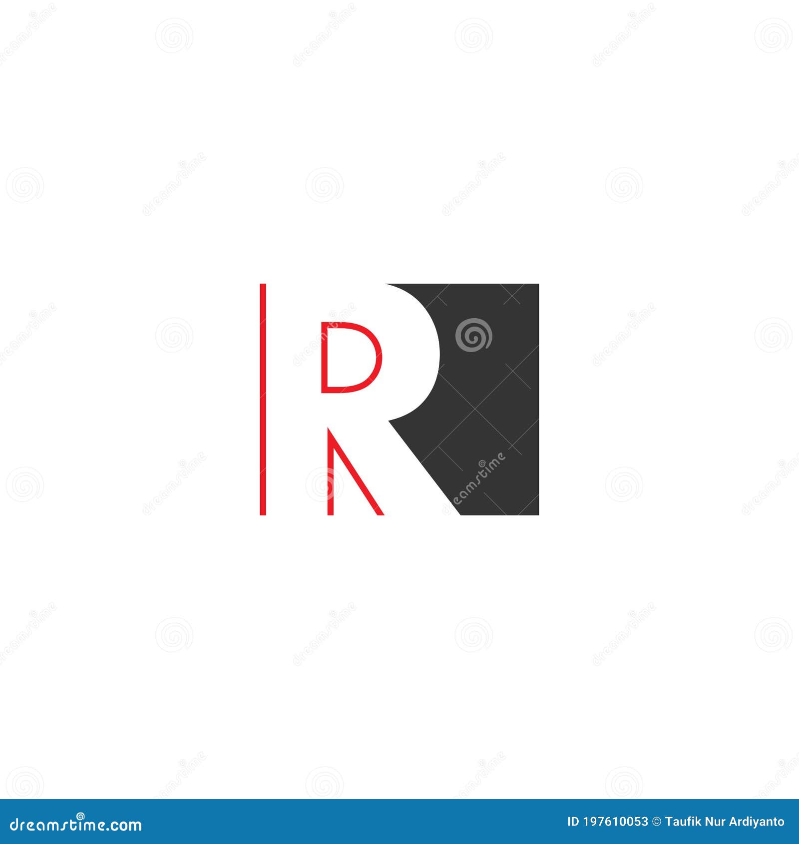Letter R on square design stock vector. Illustration of electric ...