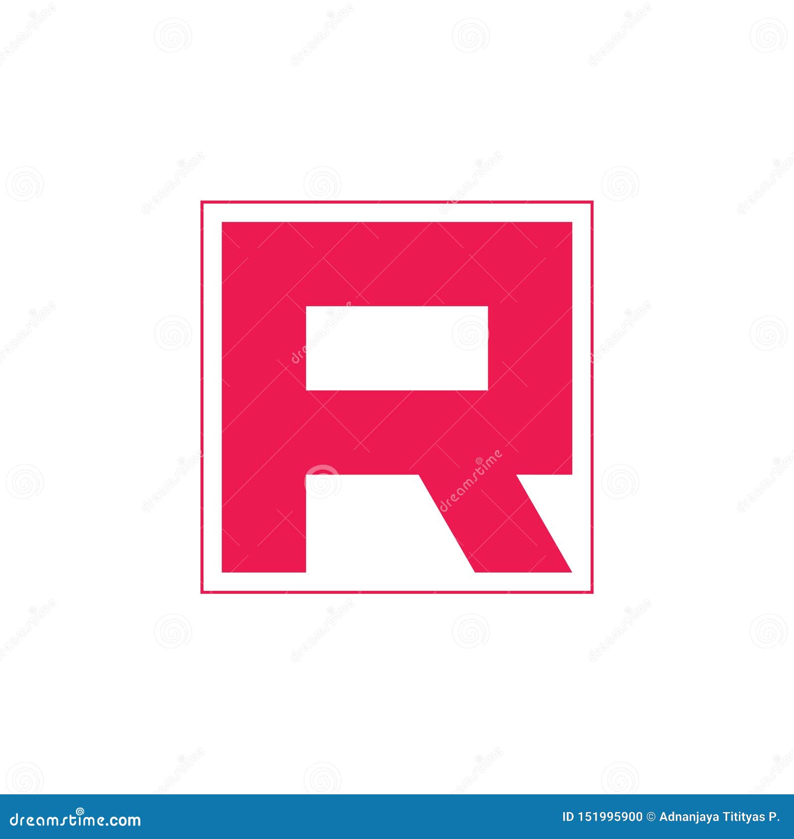 Letter R Square Geometric Logo Vector Stock Vector - Illustration of ...