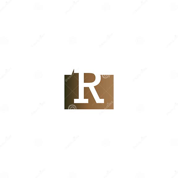 Letter R on the Square Icon Template Stock Vector - Illustration of ...