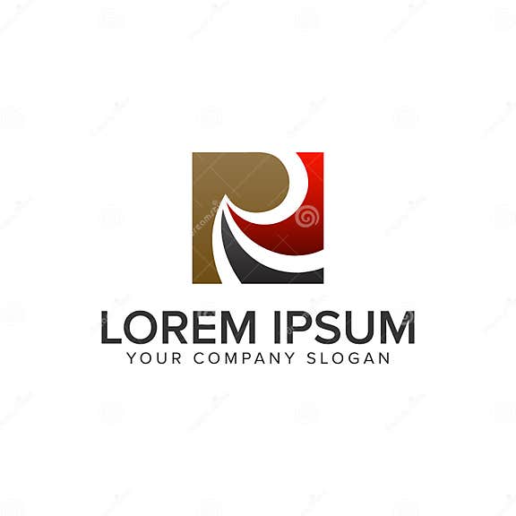 Letter R Square Logo Design Concept Template. Fully Editable Stock ...