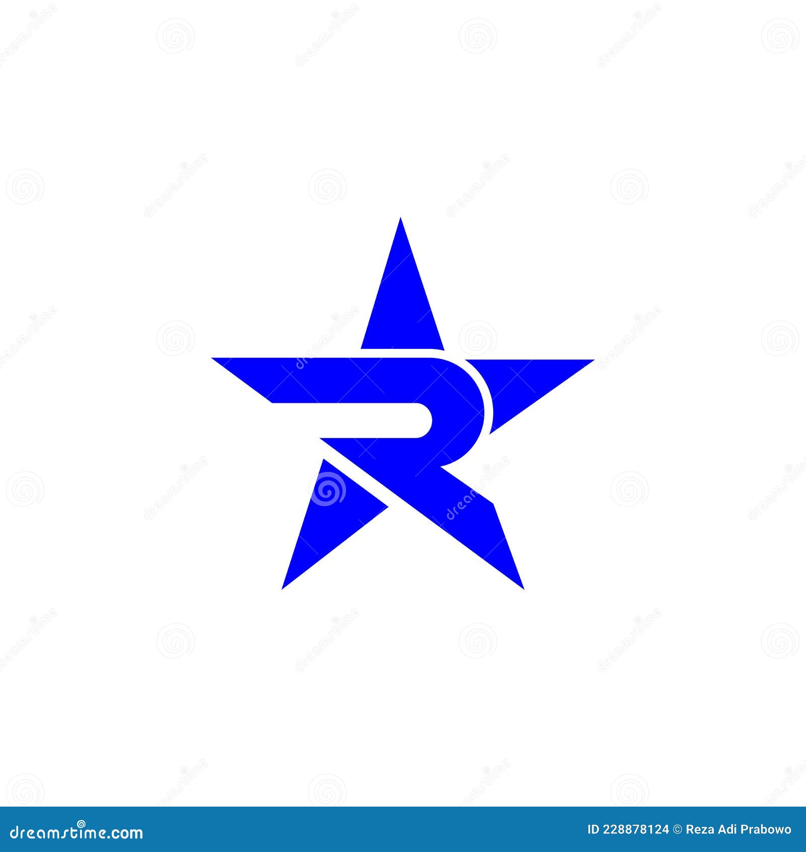 Letter R Star Logo Icon Template Simple Stock Vector - Illustration of ...