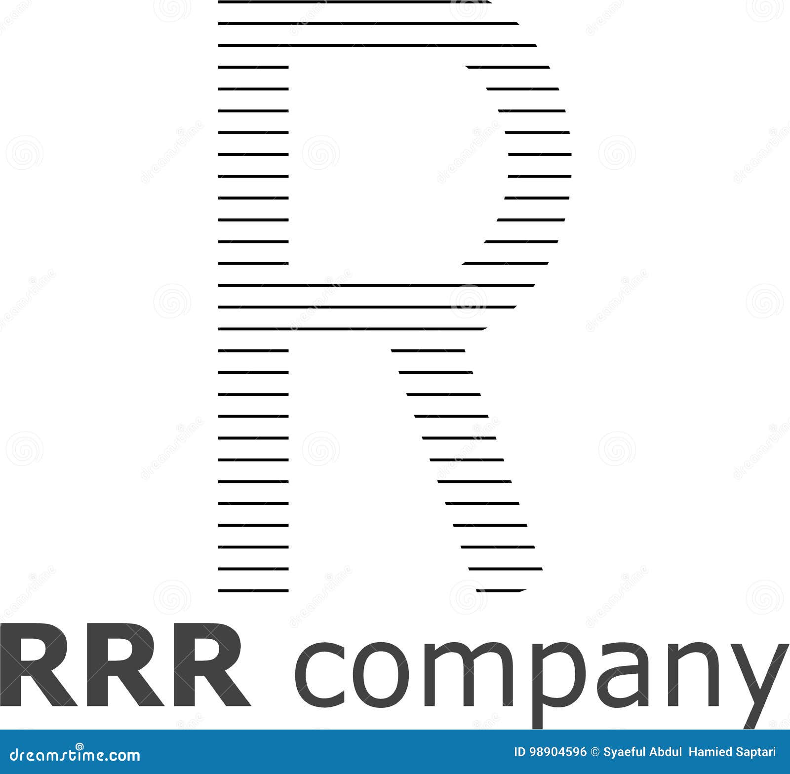 Letter R Striped Logo stock vector. Illustration of biology - 98904596