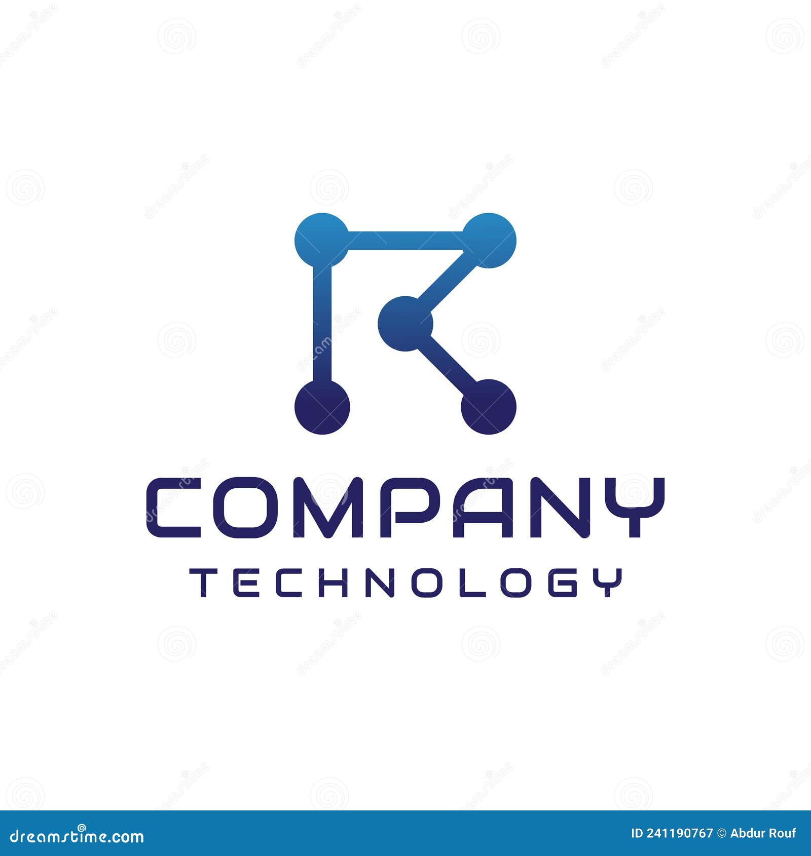 Letter R Technology Logo Design Stock Vector - Illustration of ...