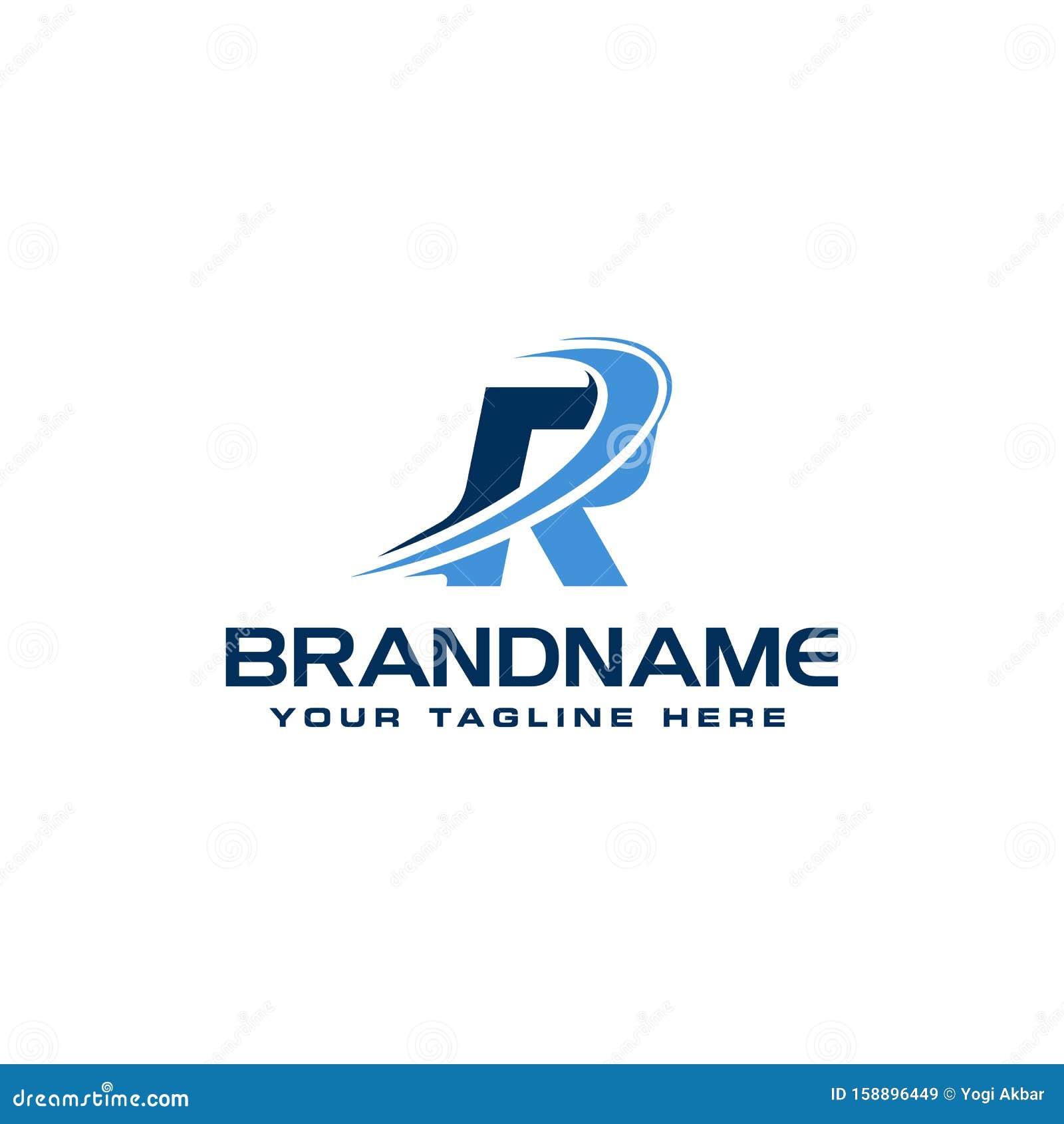 Letter R Technology Solution Logo Design Concept Template Stock Vector ...