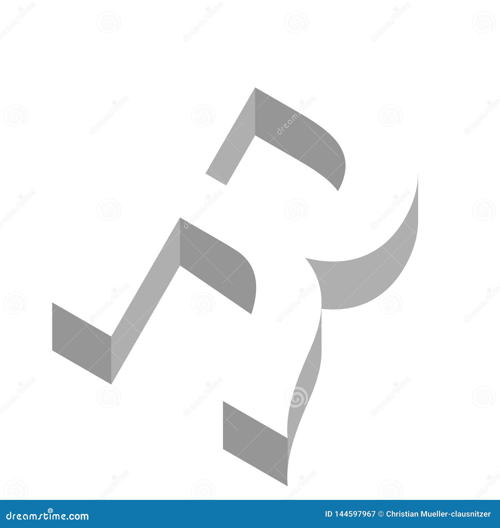 The letter R in 3d stock vector. Illustration of drawing - 144597967