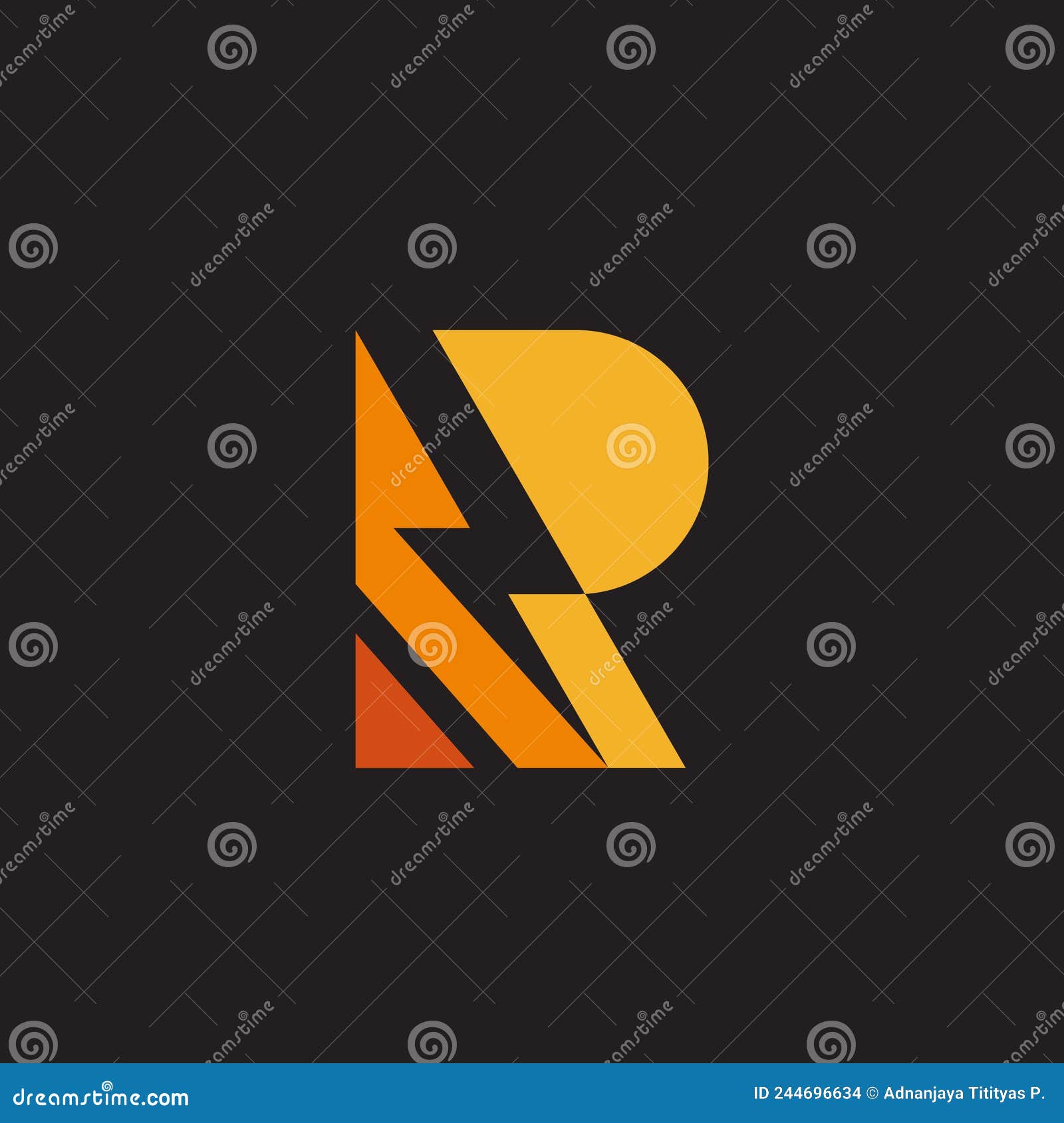 Letter R Thunder Flash Shape Gradient Colorful Logo Vector Stock Vector ...
