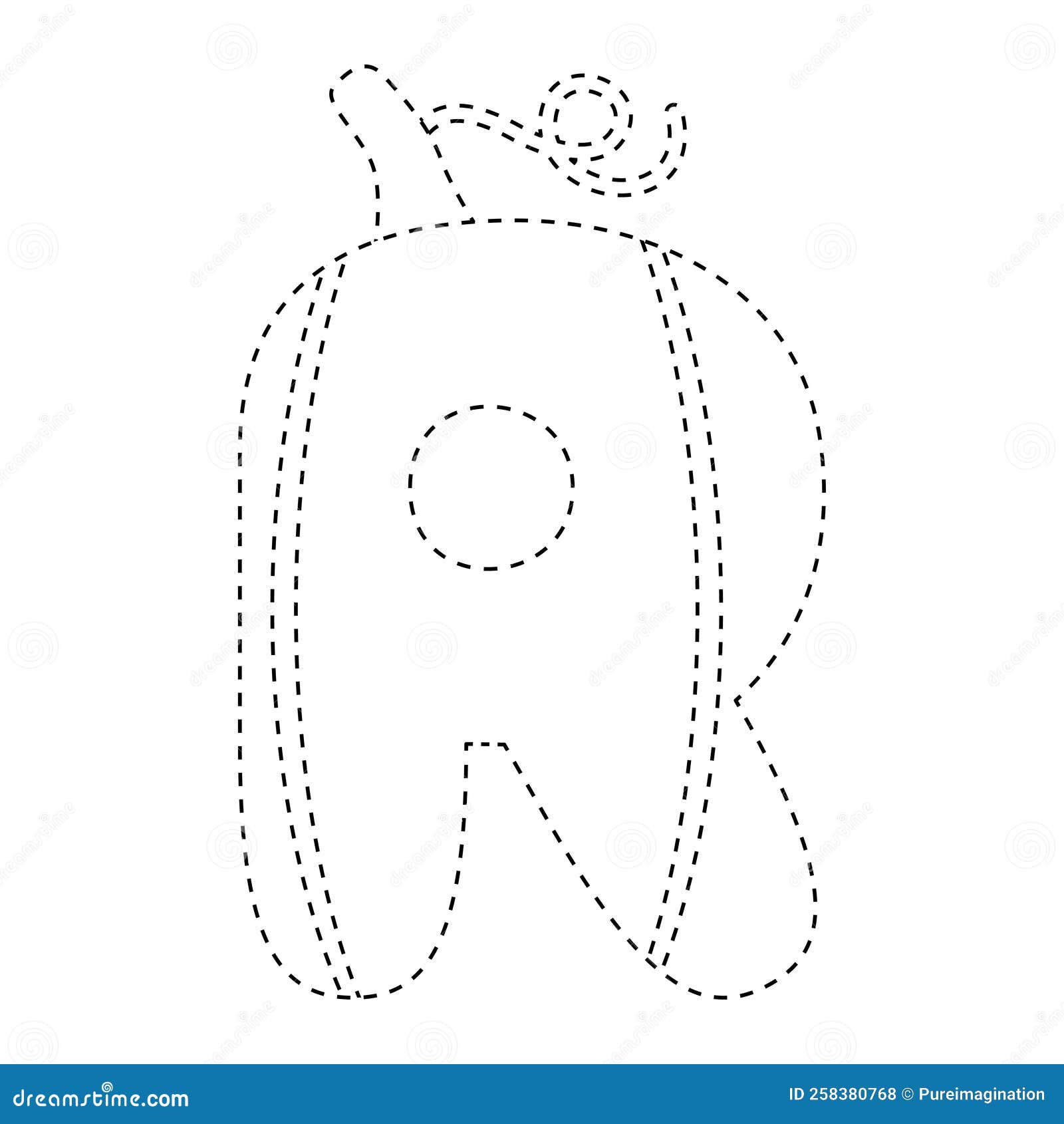 Letter R Tracing Worksheet for Kids Stock Vector - Illustration of font ...