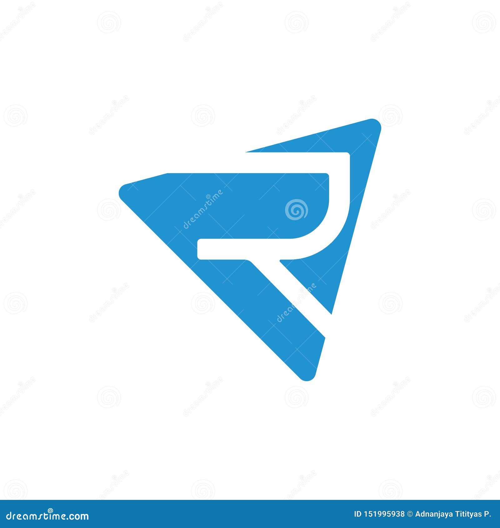 Letter R Triangle Geometric Logo Vector Stock Vector - Illustration of ...