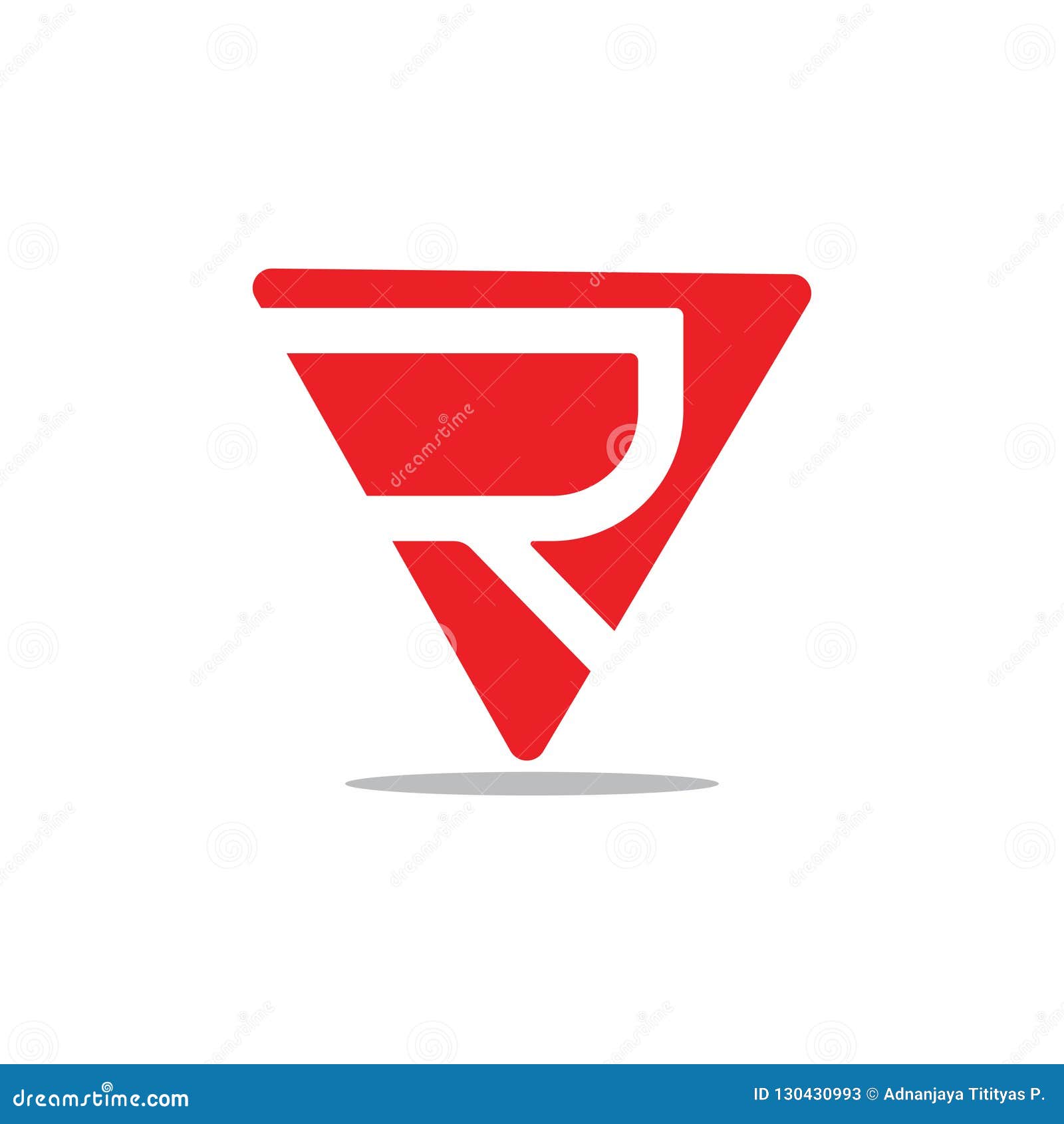 Letter R Triangle Negative Space Logo Vector Stock Vector ...