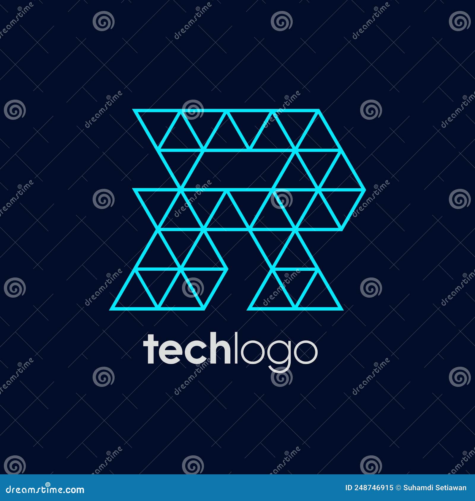 Letter R Triangle Polygon Tech Logo Stock Vector - Illustration of ...