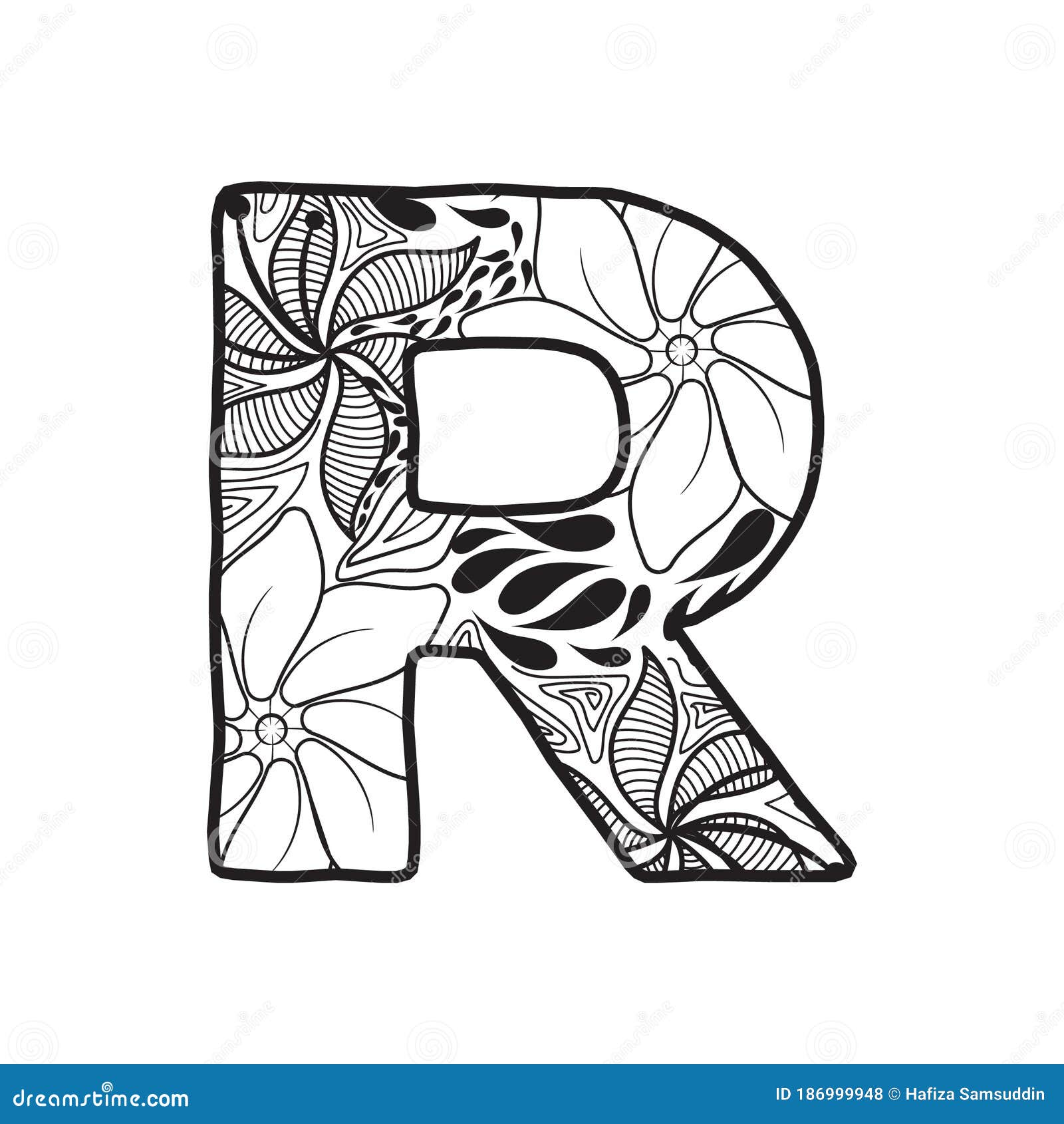 Letter R. Vector Illustration Decorative Design Stock Vector ...