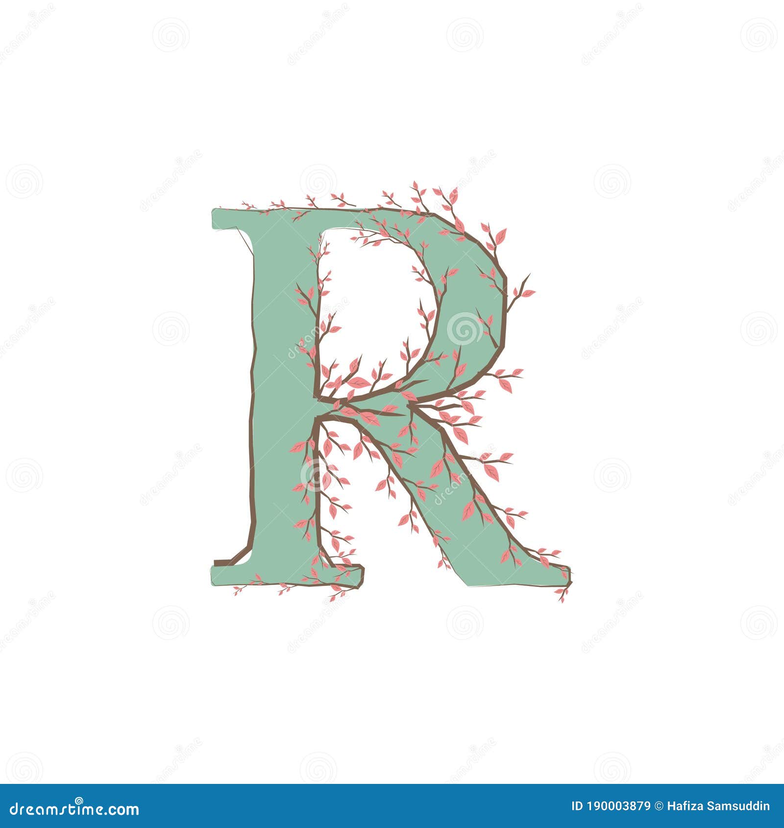 Letter R. Vector Illustration Decorative Design Stock Illustration ...