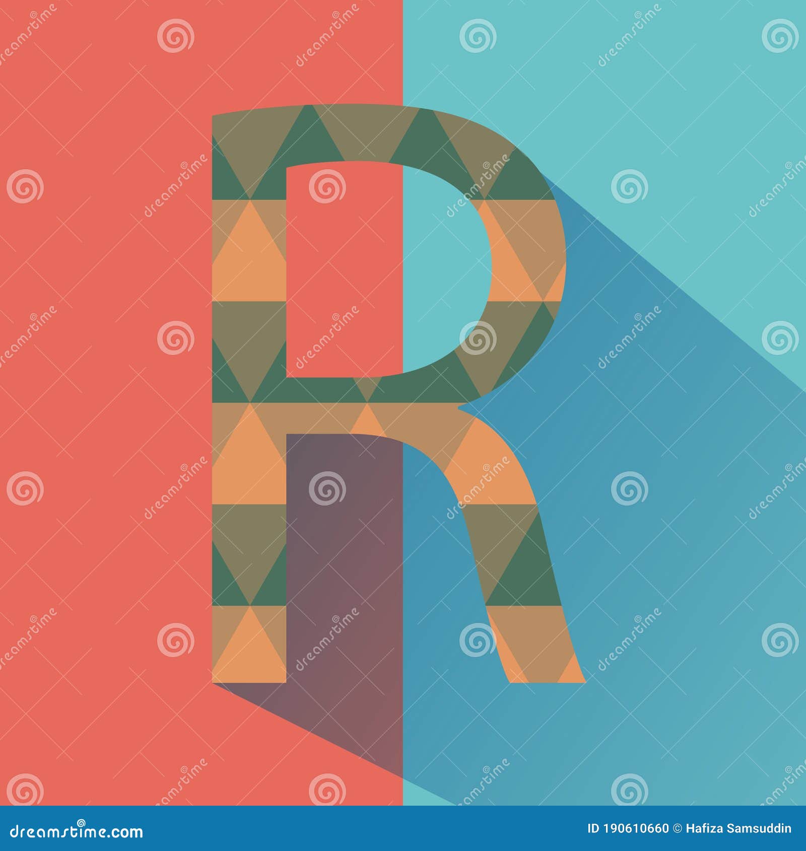 Letter R. Vector Illustration Decorative Design Stock Vector ...