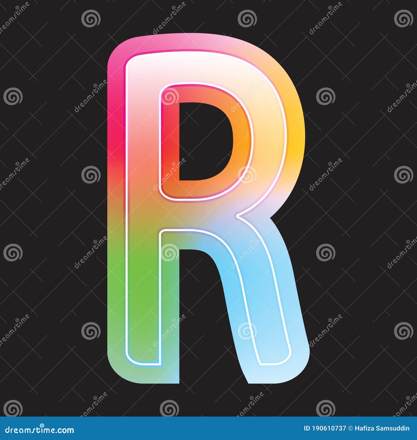 Letter R. Vector Illustration Decorative Design Stock Vector ...